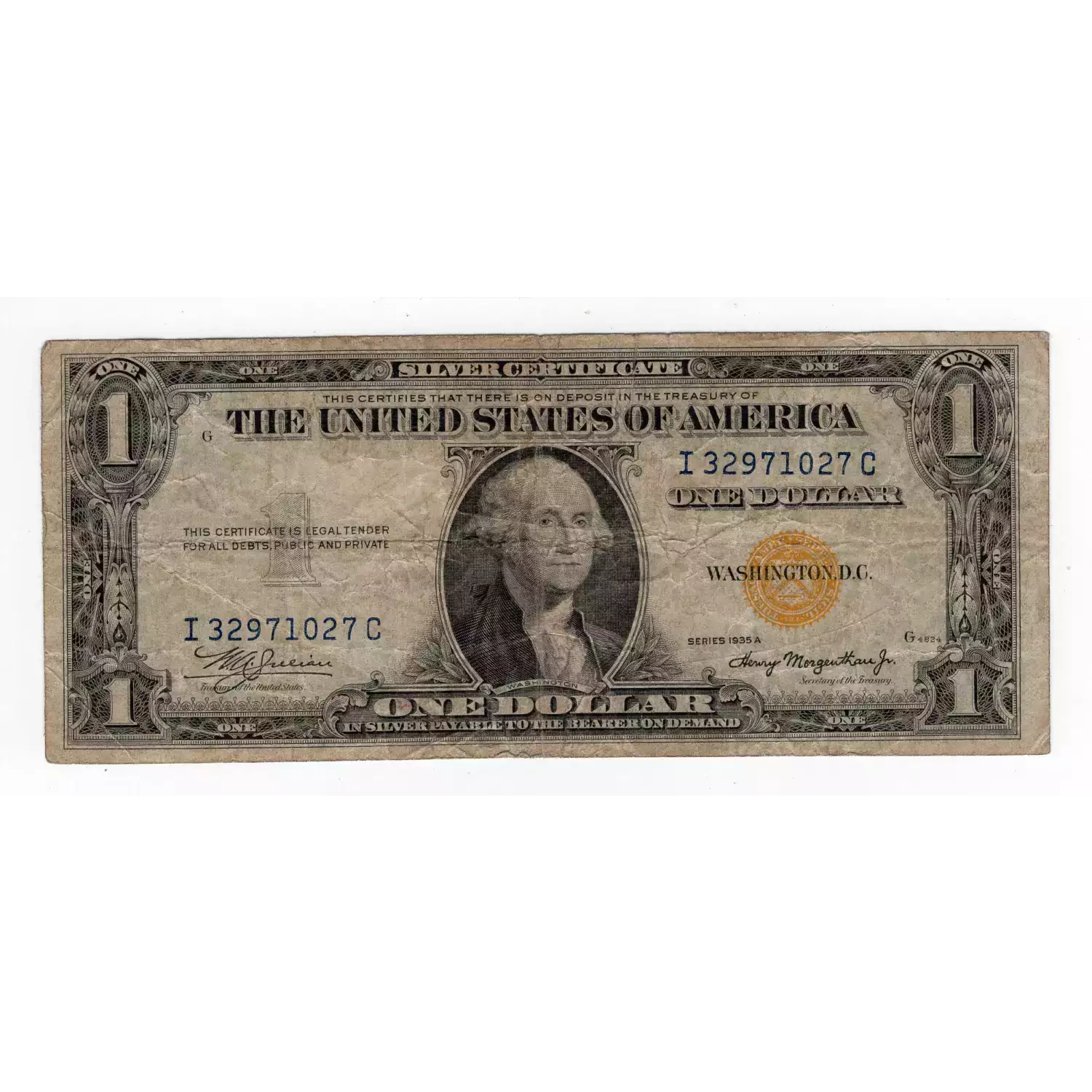 1935A $1 WWII Emergency Issue North Africa & Europe Silver Certificate ...