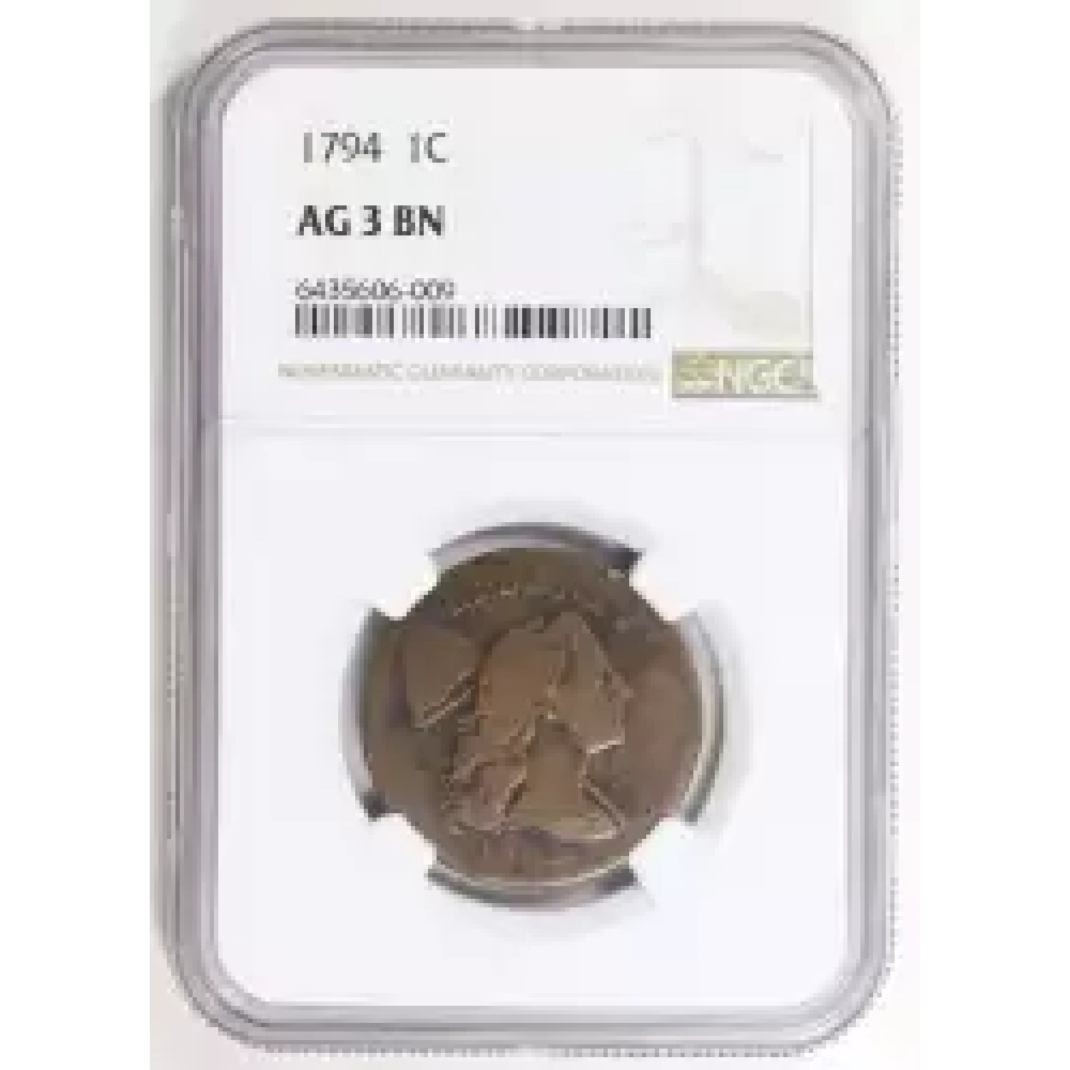 1794 Large Cents Liberty Cap NGC AG-3 BN - Lost Dutchman Rare Coins
