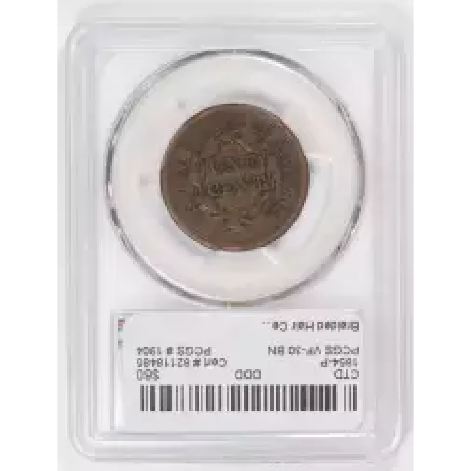 1854 Braided Hair Cent PCGS VF-30 BN - Lost Dutchman Rare Coins