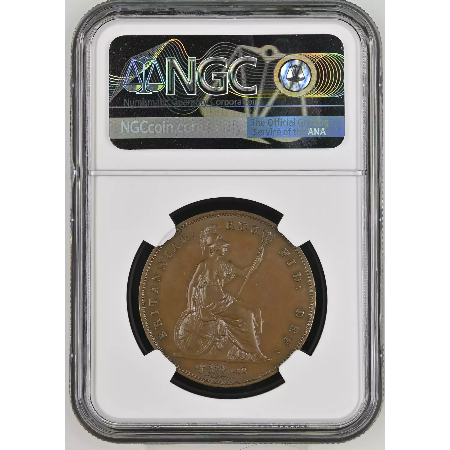 1858 Great Britain Copper PENNY NGC MS-62 BN - Lost Dutchman Rare Coins