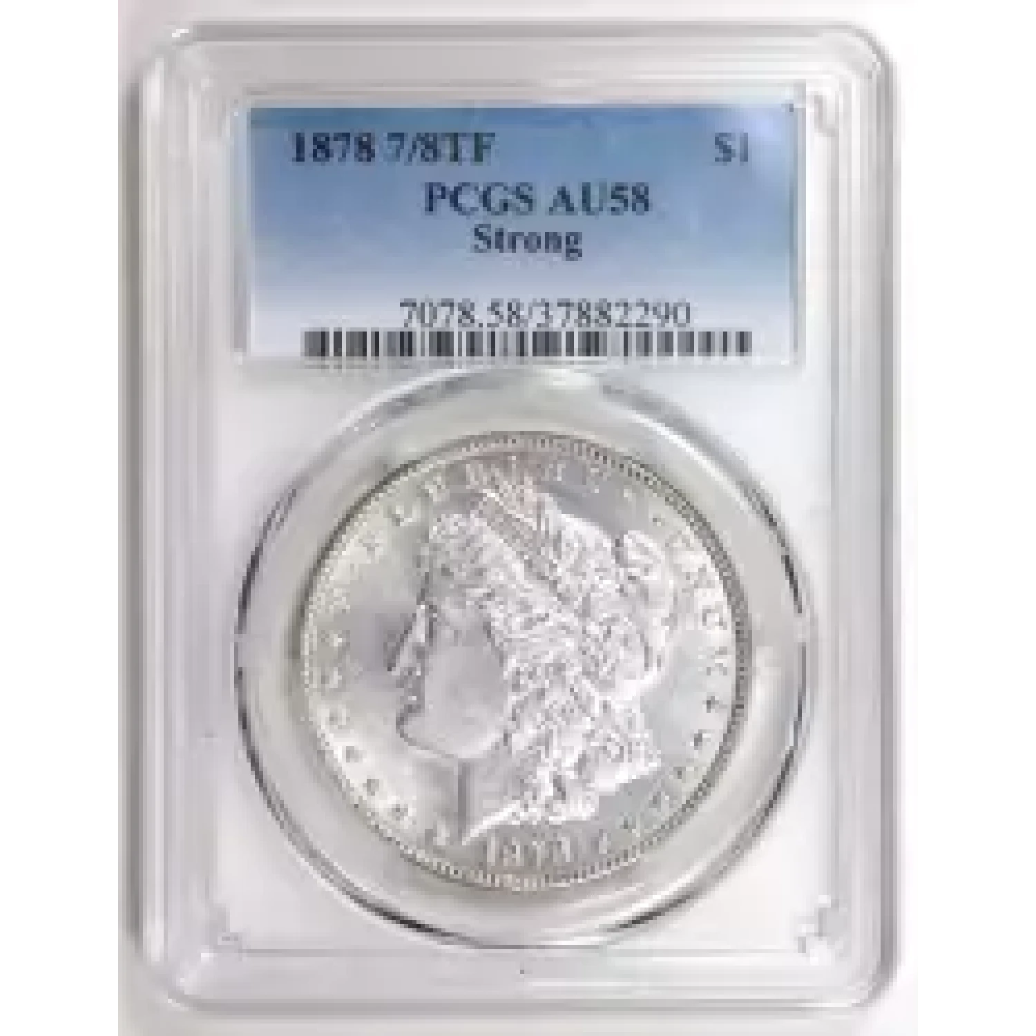 1878 Morgan Silver Dollar PCGS AU-58 7/8TF Strong - Lost Dutchman Rare Coins