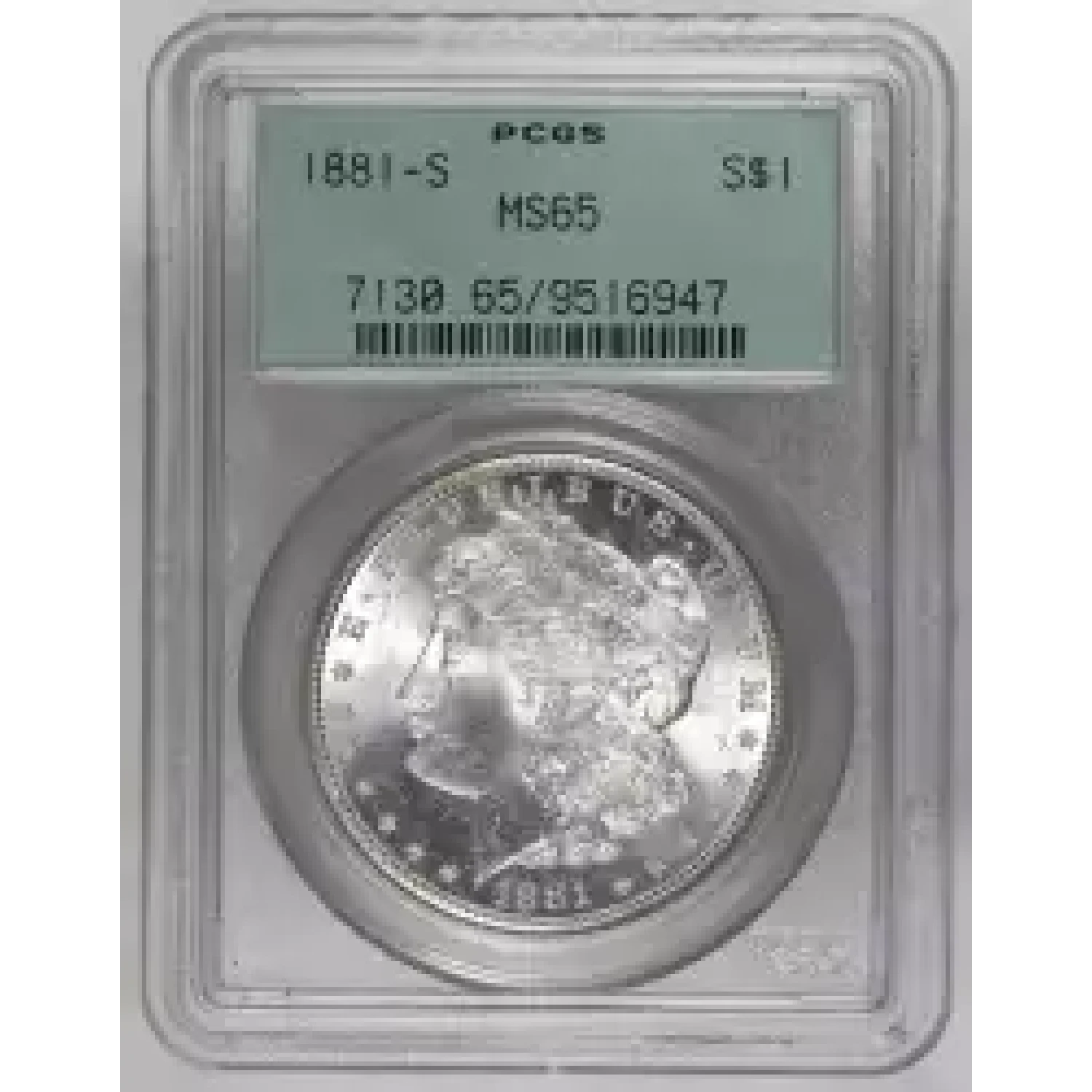 1881-S Morgan Silver Dollar PCGS MS-65 OGH - Lost Dutchman Rare Coins