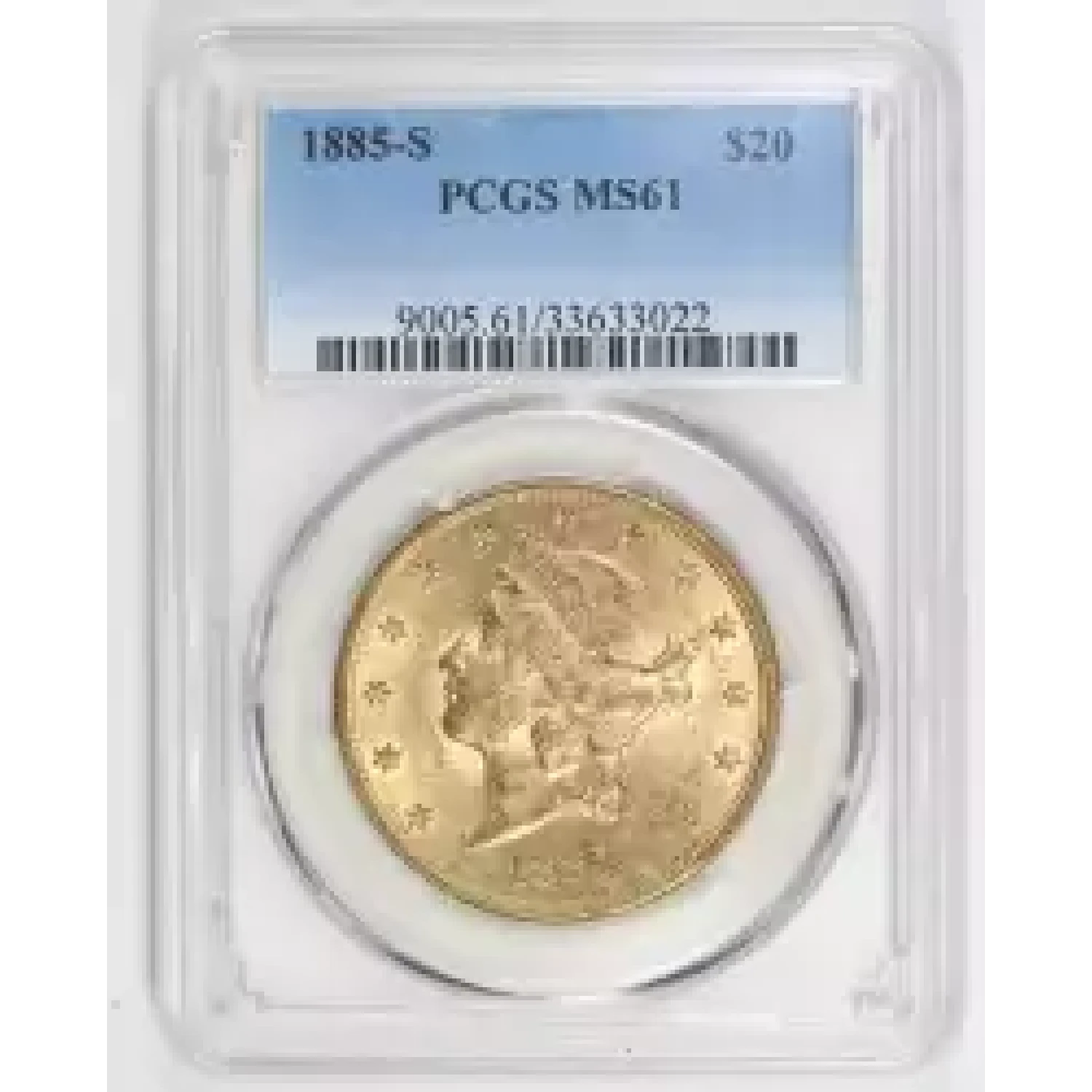 1885-S Double Eagles Liberty Head PCGS MS-61 - Lost Dutchman Rare Coins