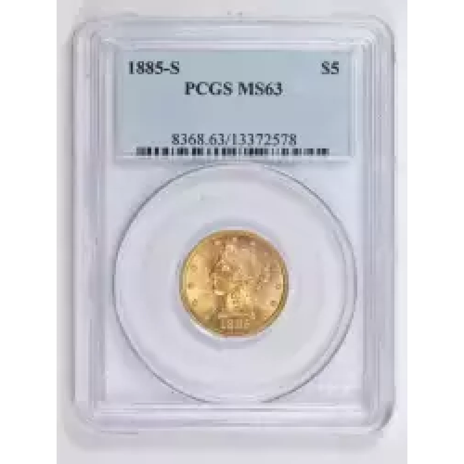 1885-S Gold Half Eagles Liberty Head PCGS MS-63 - Lost Dutchman Rare Coins
