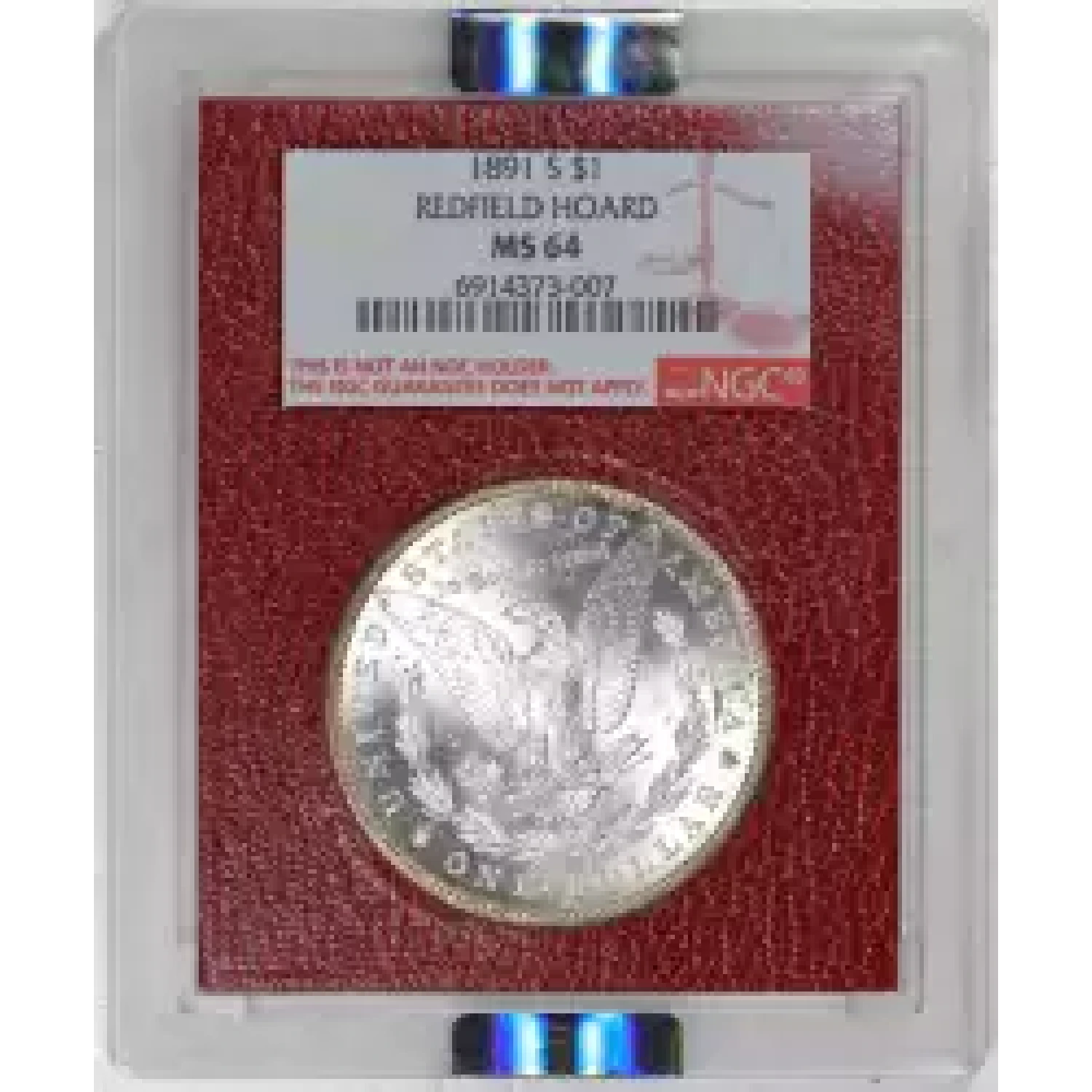 1891-S Morgan Silver Dollar NGC MS-64 REDFIELD HOARD - Lost Dutchman Rare Coins