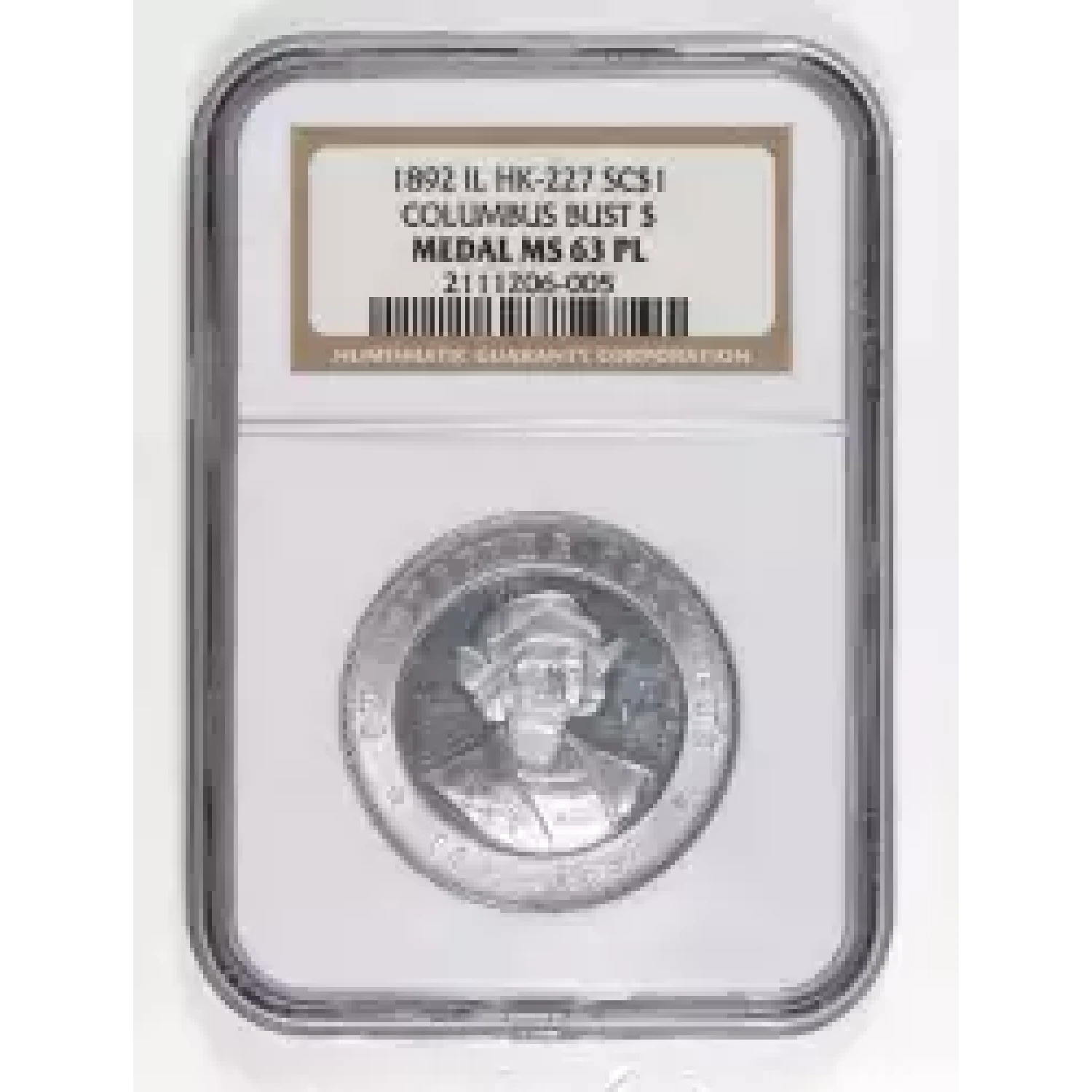1892 So Called Dollar NGC MS-63 PL HK-227 COLUMBUS BUST DOLLAR WORLD'S ...