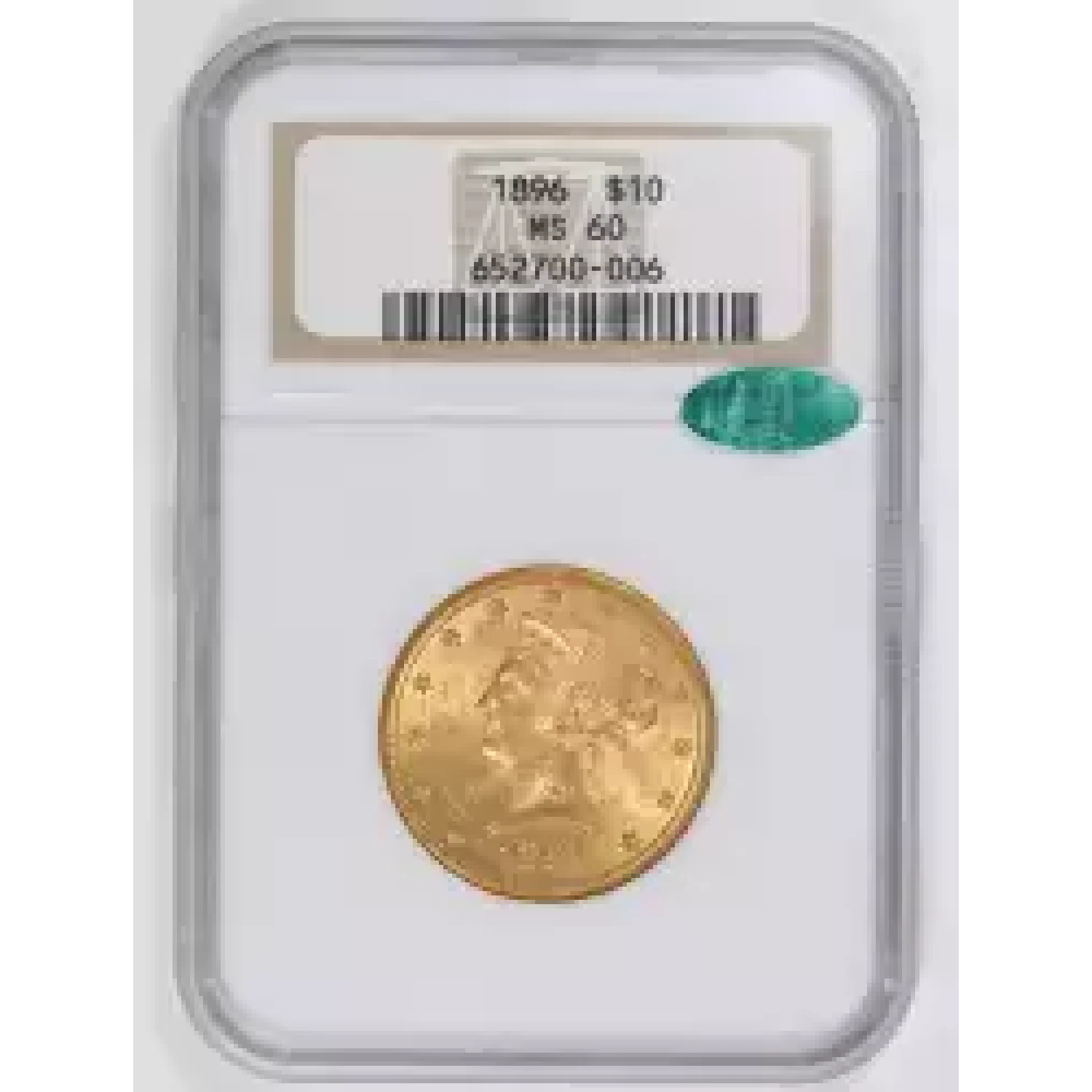 1896 Gold Eagles Liberty Head NGC MS-60 CAC - Lost Dutchman Rare Coins