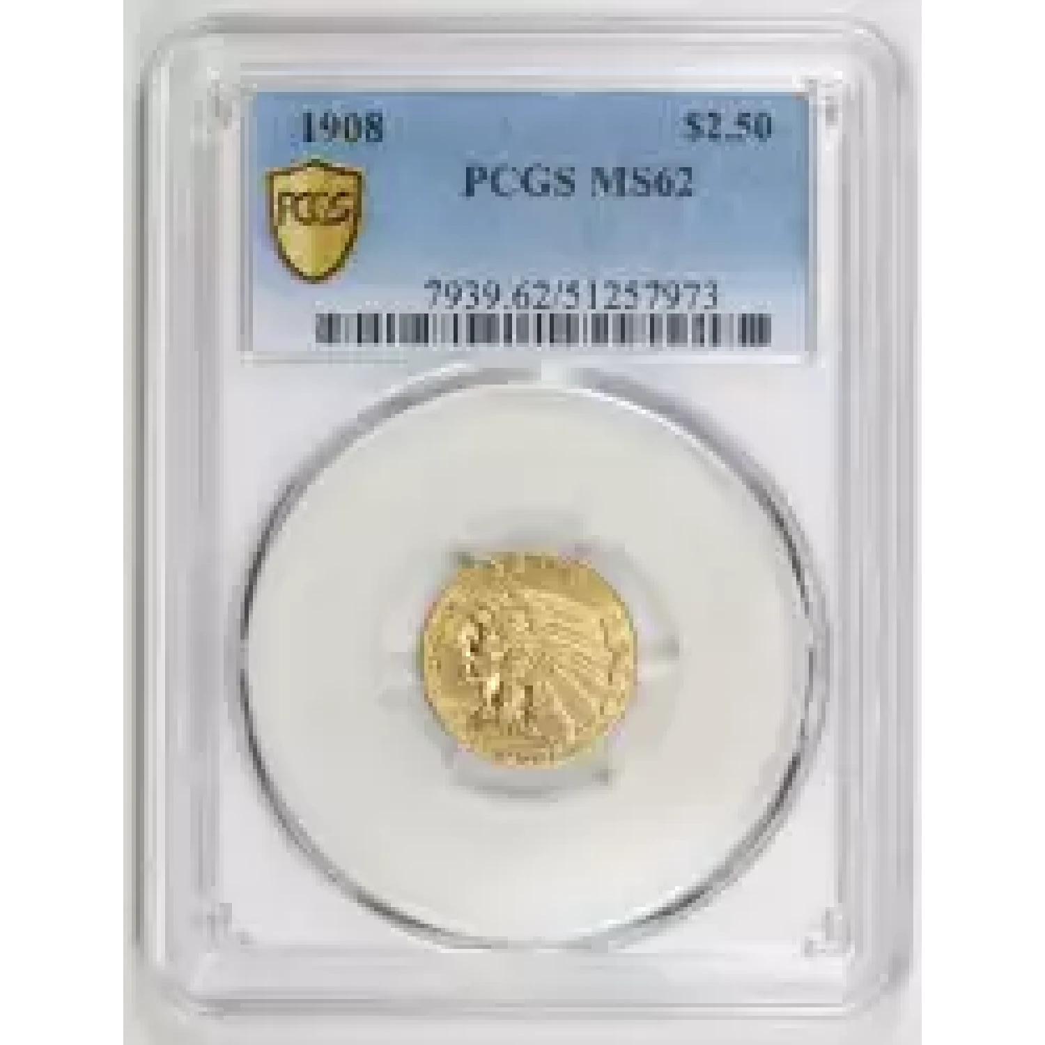 1908 Gold Quarter Eagles $2 1/2 Indian Head PCGS MS-62 - Lost Dutchman ...