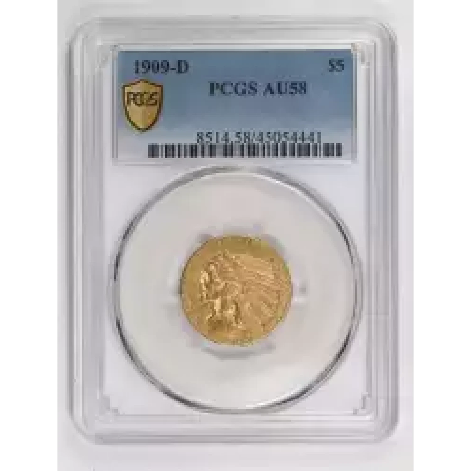1909-D Gold Half Eagles $5 Indian Head PCGS AU-58 - Lost Dutchman Rare Coins
