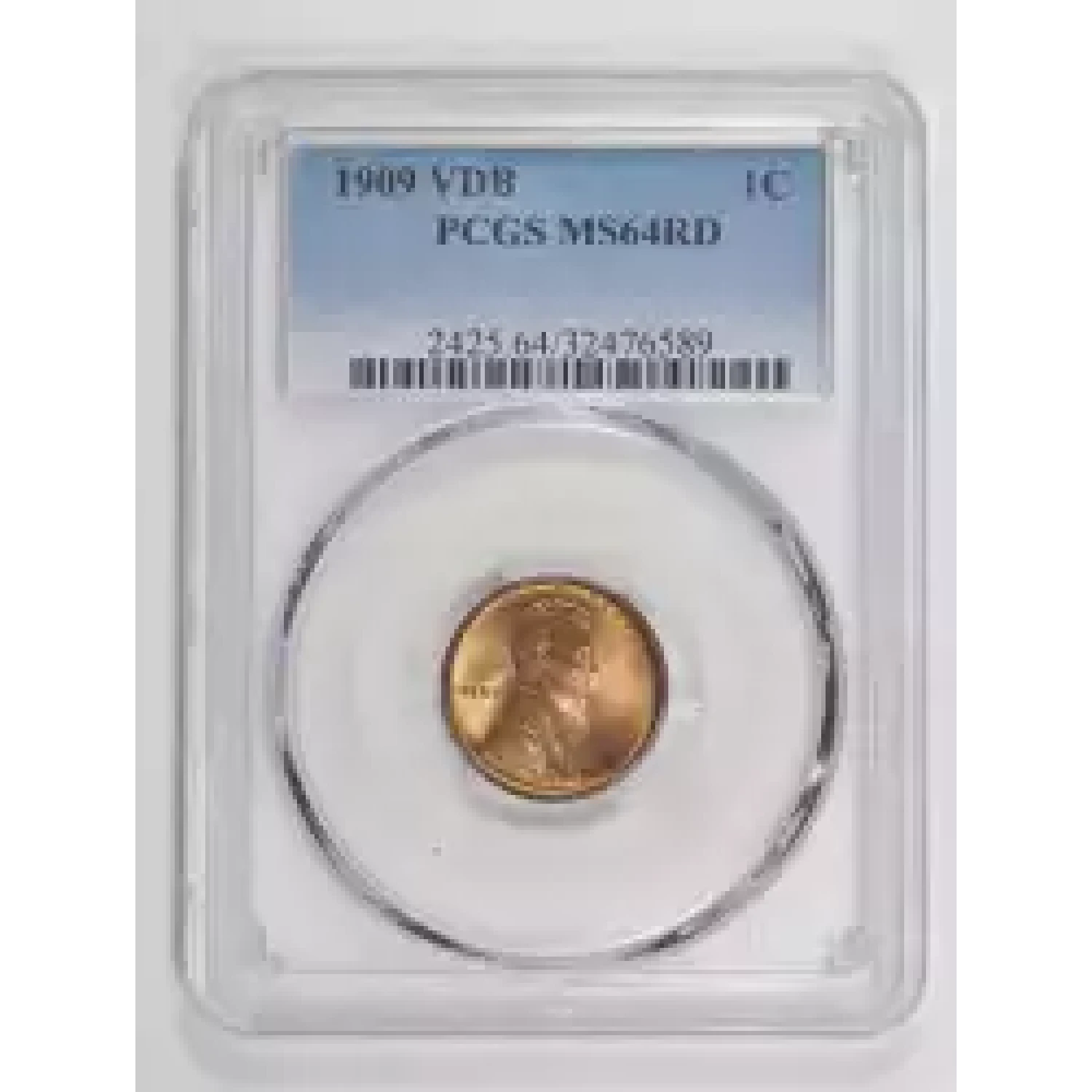 1909 Small Cents Lincoln, Wheat Ears Reverse PCGS MS-64 RD - Lost ...