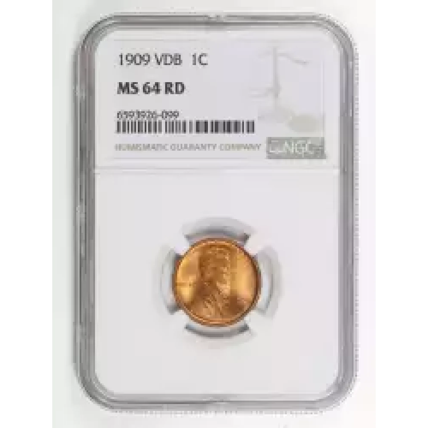 1909 Small Cents Lincoln, Wheat Ears Reverse NGC MS-64 RD - Lost ...
