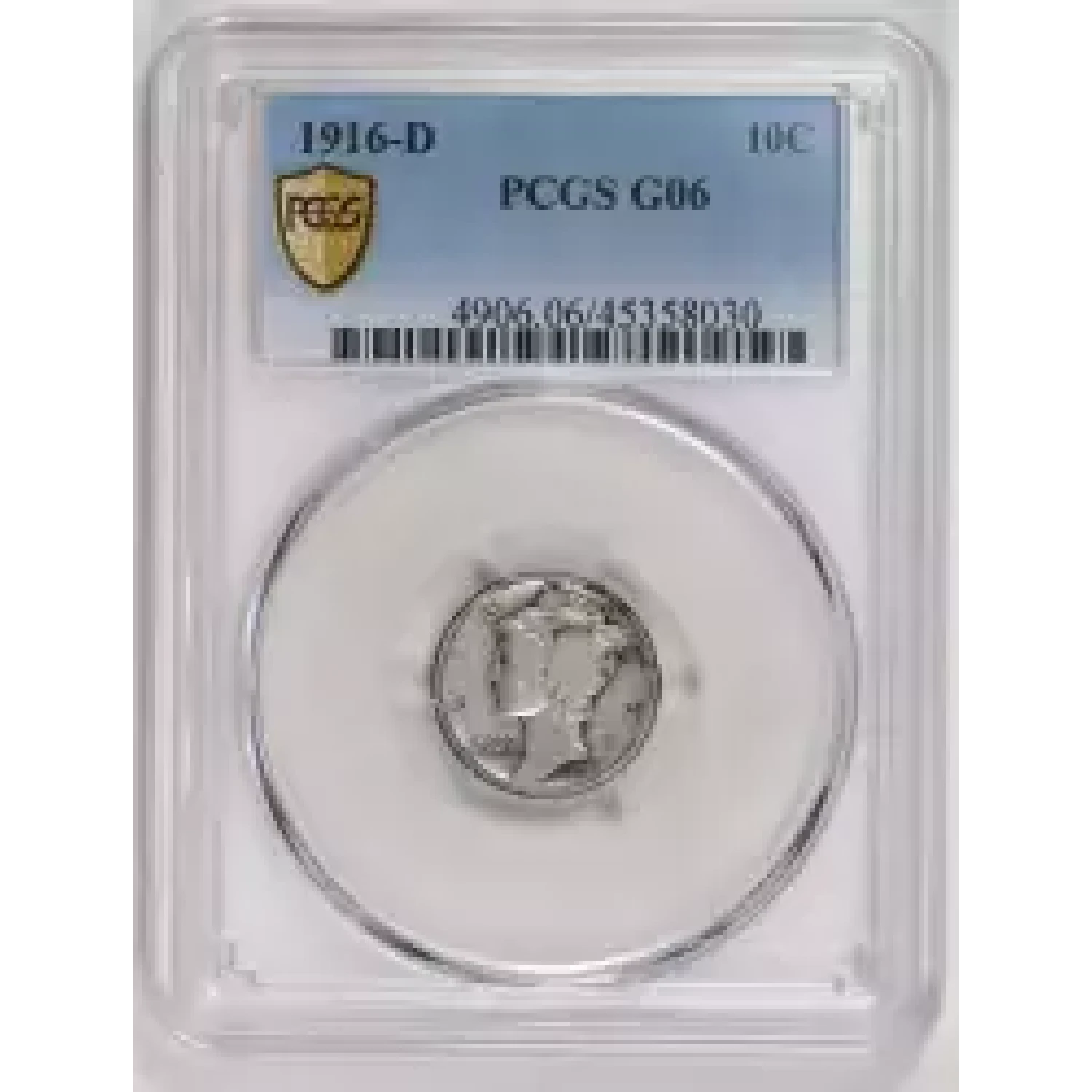 1916-D Mercury Dime PCGS G-6 - Lost Dutchman Rare Coins