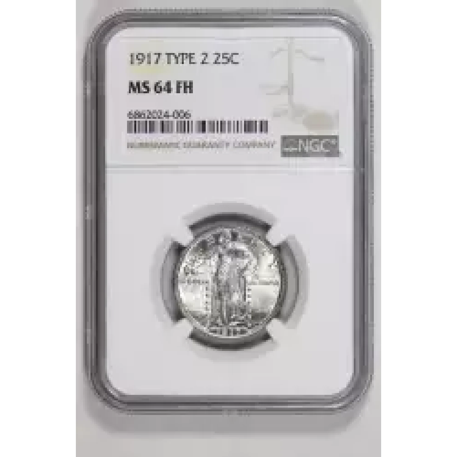 1917 Quarter Dollars Standing Liberty Quarter NGC MS-64 FH - Lost ...