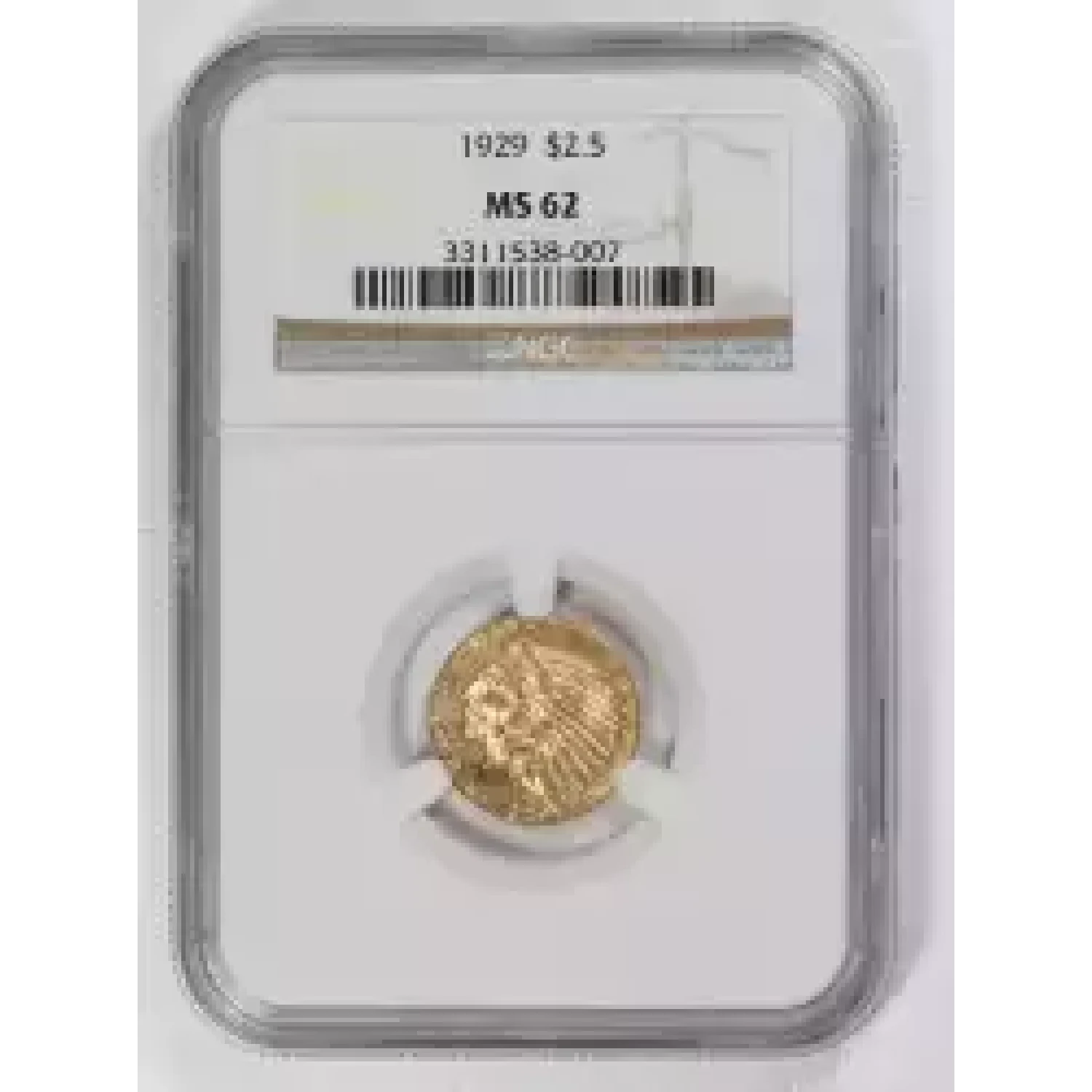 1929 Gold Quarter Eagles $2 1/2 Indian Head NGC MS-62 - Lost Dutchman ...