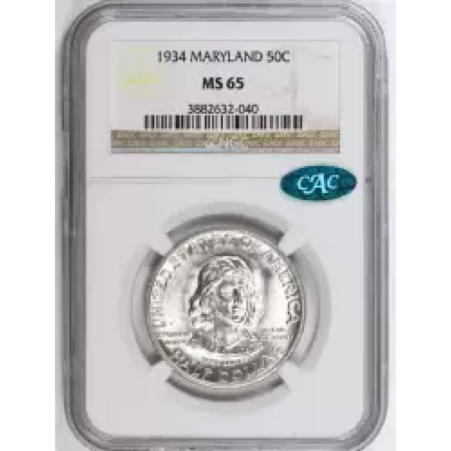 1934 Classic Commemorative Maryland Tercentenary NGC MS-65 MARYLAND ...