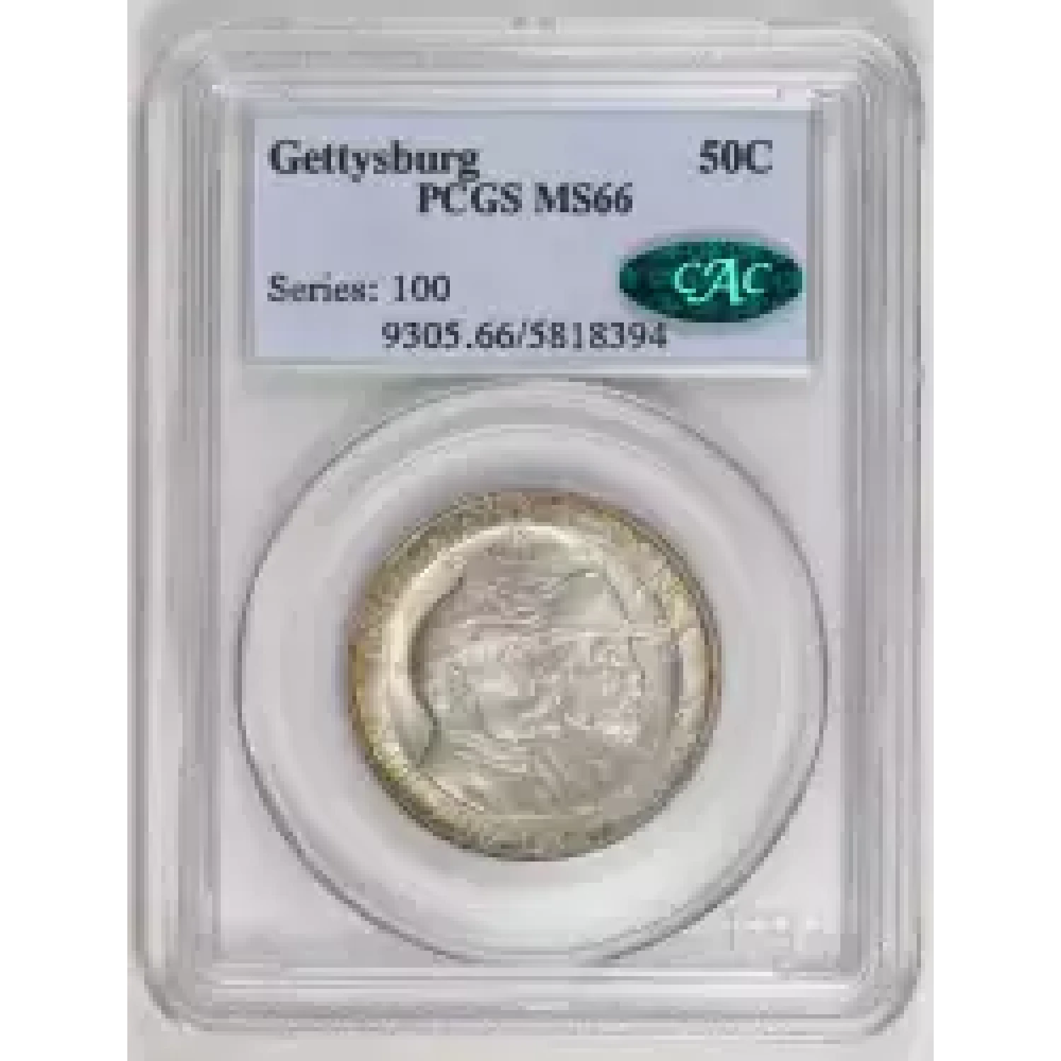 1936 Classic Commemorative Battle of Gettysburg Anniversary PCGS MS-66 ...