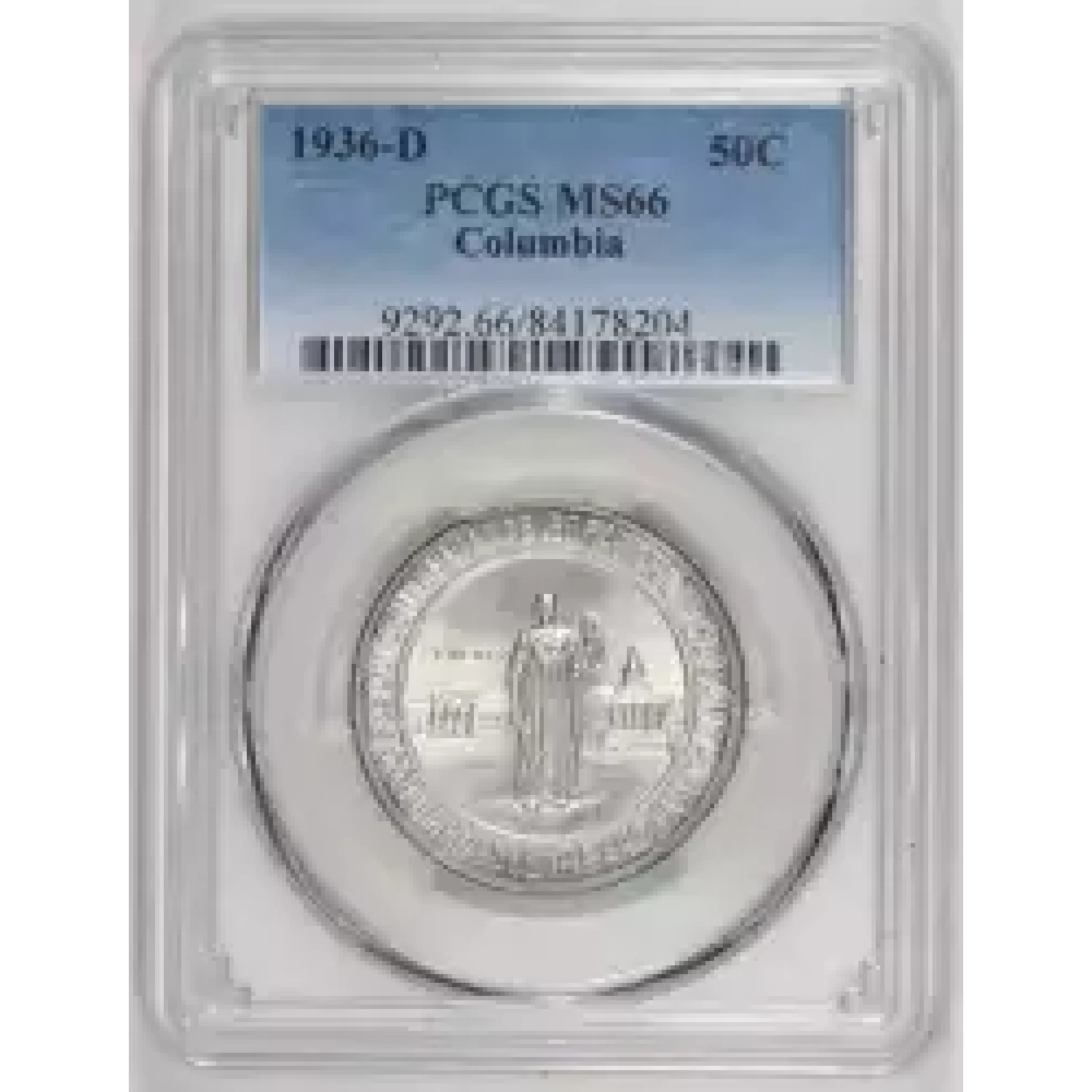 1936-D Classic Commemorative Columbia, South Carolina, Sesquicentennial ...