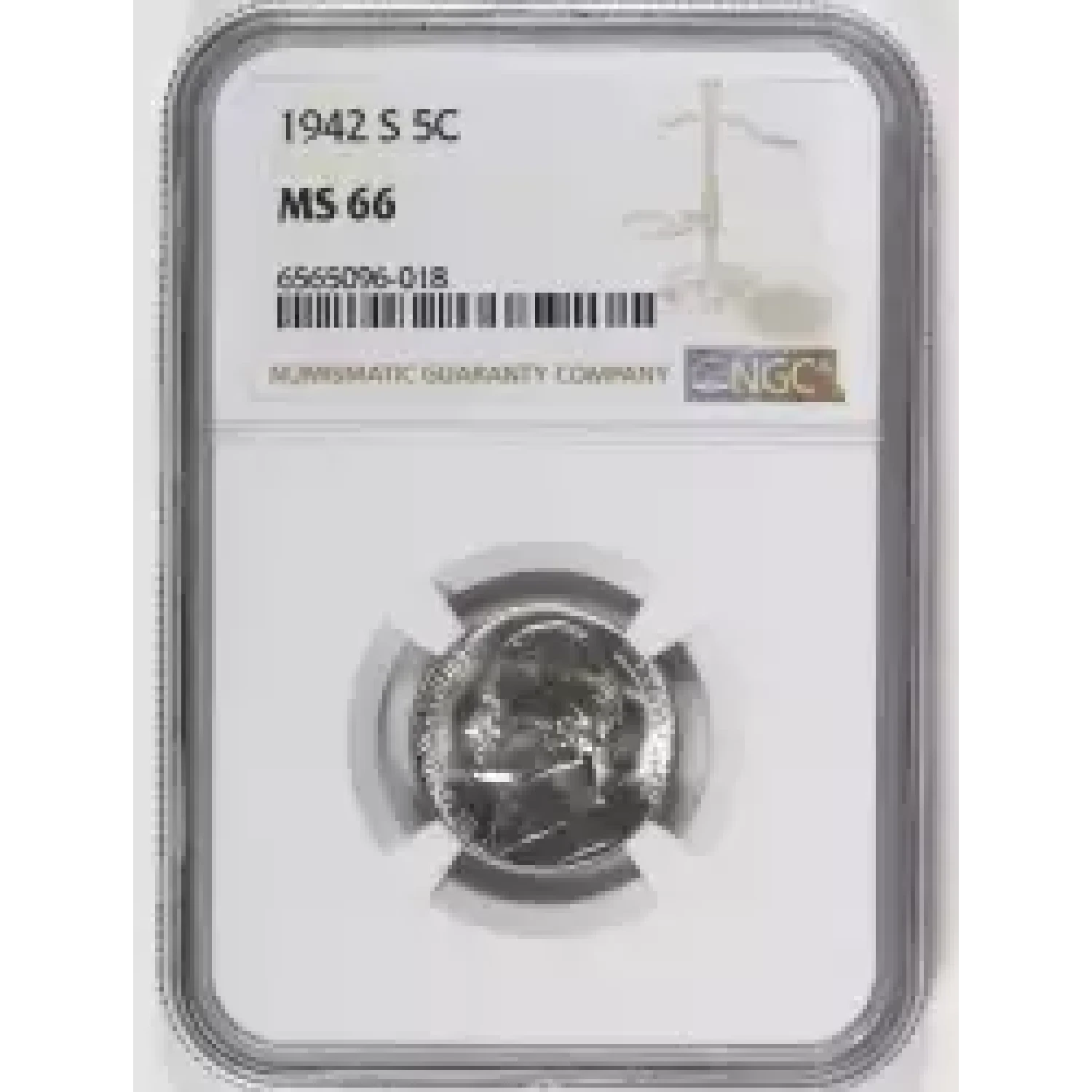1942-S Nickel Jefferson NGC MS-66 - Lost Dutchman Rare Coins