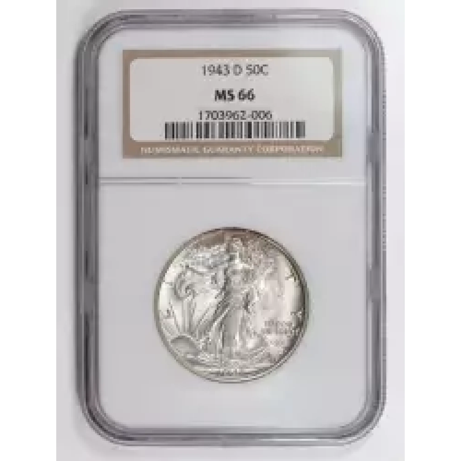 1943-D Half Dollars Liberty Walking NGC MS-66 - Lost Dutchman Rare Coins