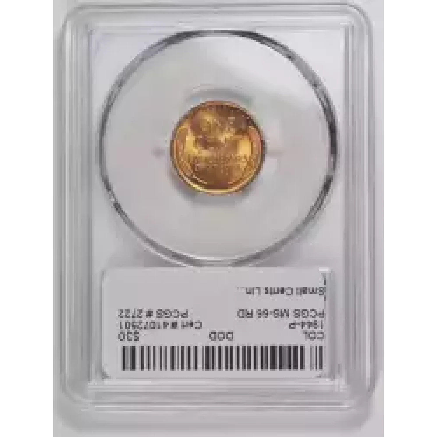 1944 Small Cents Lincoln, Wheat Ears Reverse PCGS MS-66 RD - Lost ...