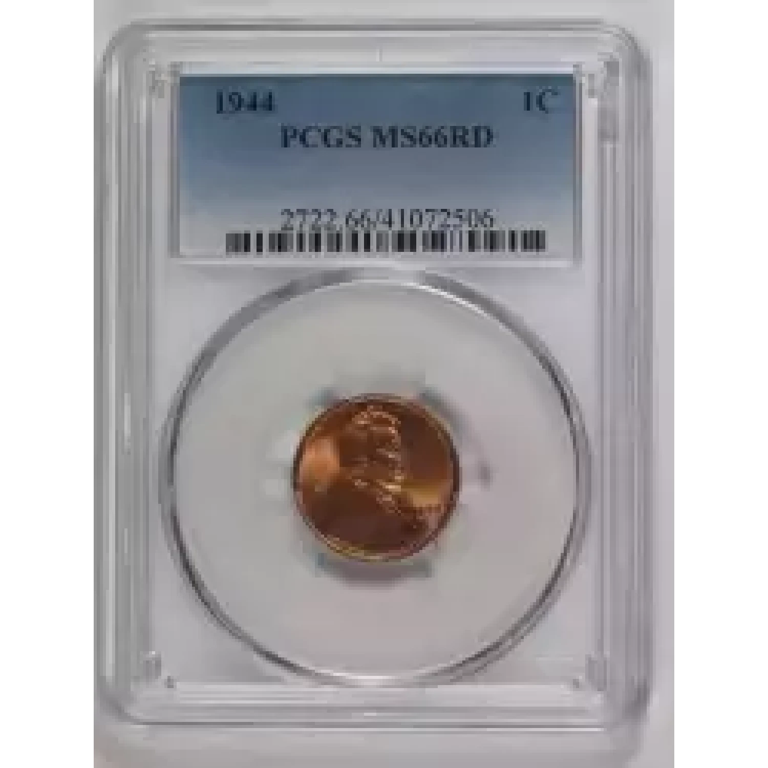 1944 Small Cents Lincoln, Wheat Ears Reverse PCGS MS-66 RD - Lost ...