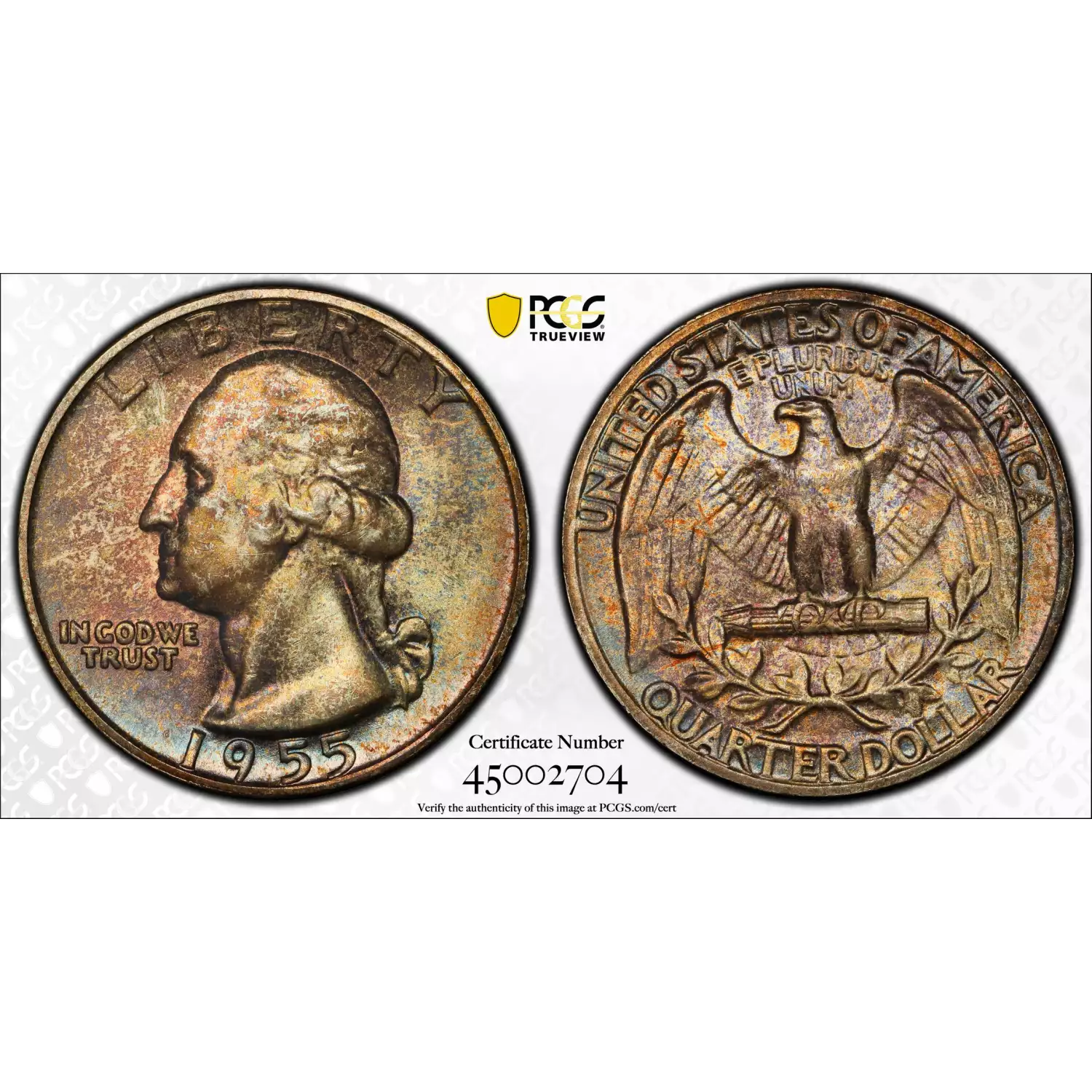 1955 Quarter Dollars Silver Coinage PCGS MS-66 - Lost Dutchman Rare Coins