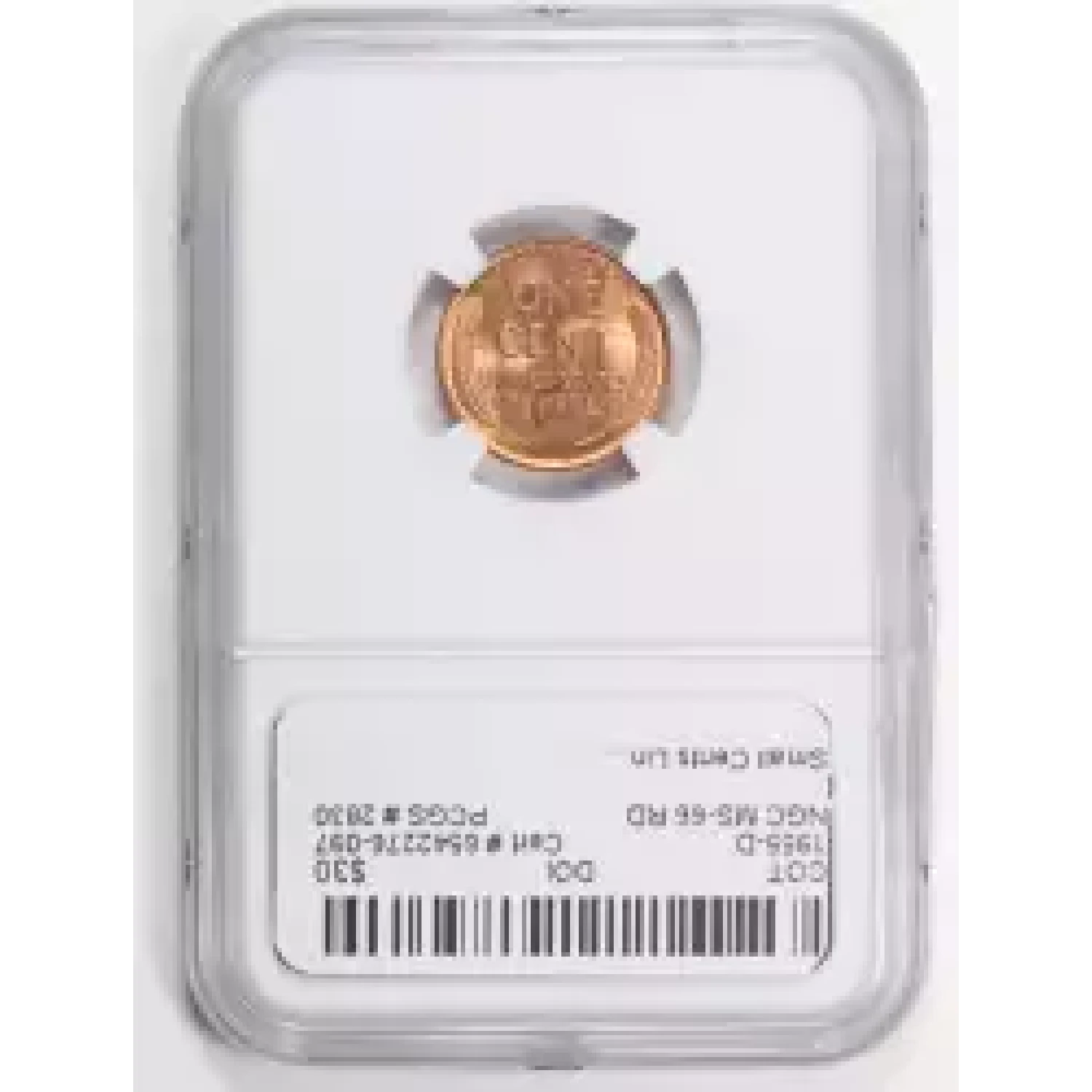 1955-D Small Cents Lincoln, Wheat Ears Reverse NGC MS-66 RD - Lost Dutchman Rare Coins