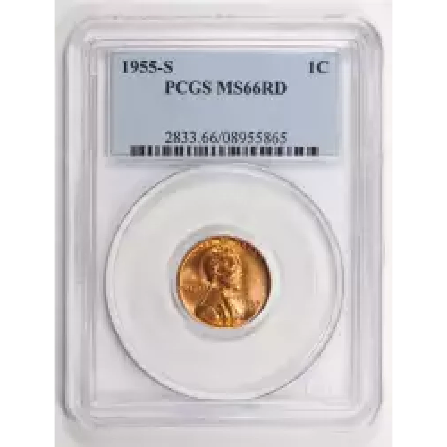 1955-S Small Cents Lincoln, Wheat Ears Reverse PCGS MS-66 RD - Lost Dutchman Rare Coins