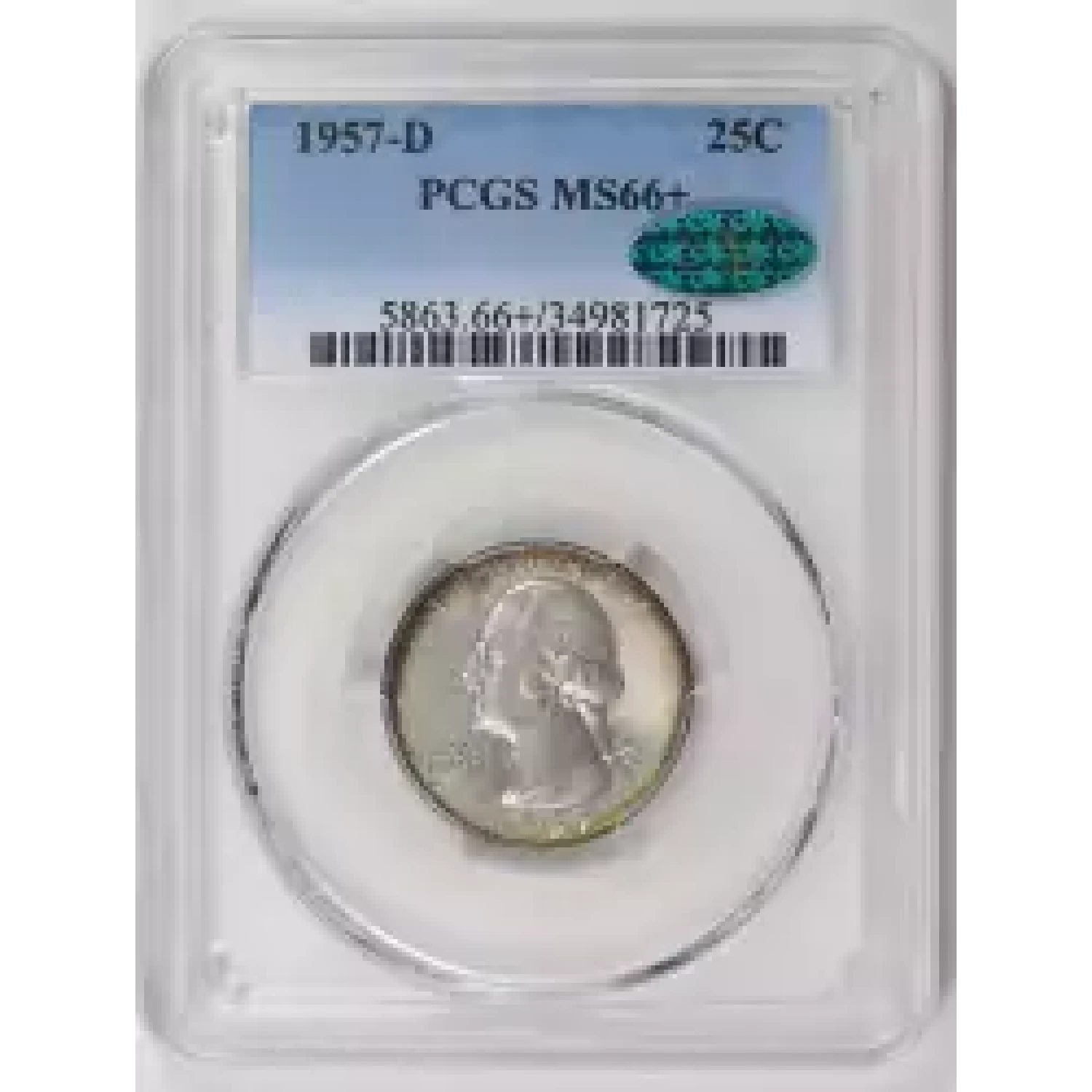 1957-D Quarter Dollars Silver Coinage PCGS MS-66+ CAC - Lost Dutchman ...