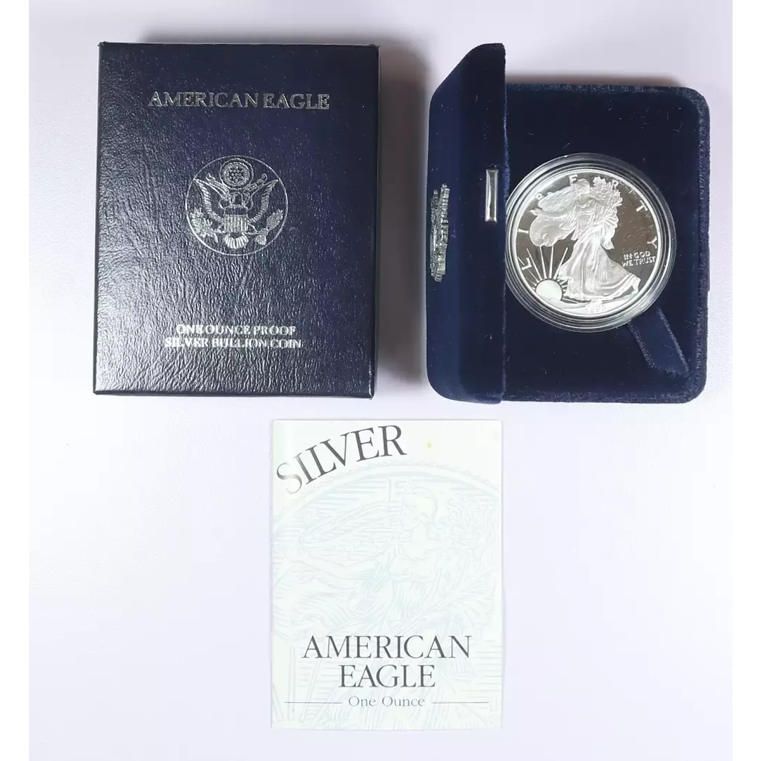 1995 1oz Proof Silver Eagle with Original Govt Packaging - Lost ...