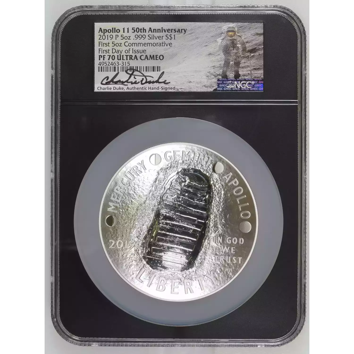 2019 Apollo Proof Curved NGC PF-70 ULTRA CAMEO Apollo 11 50th Anniv ...