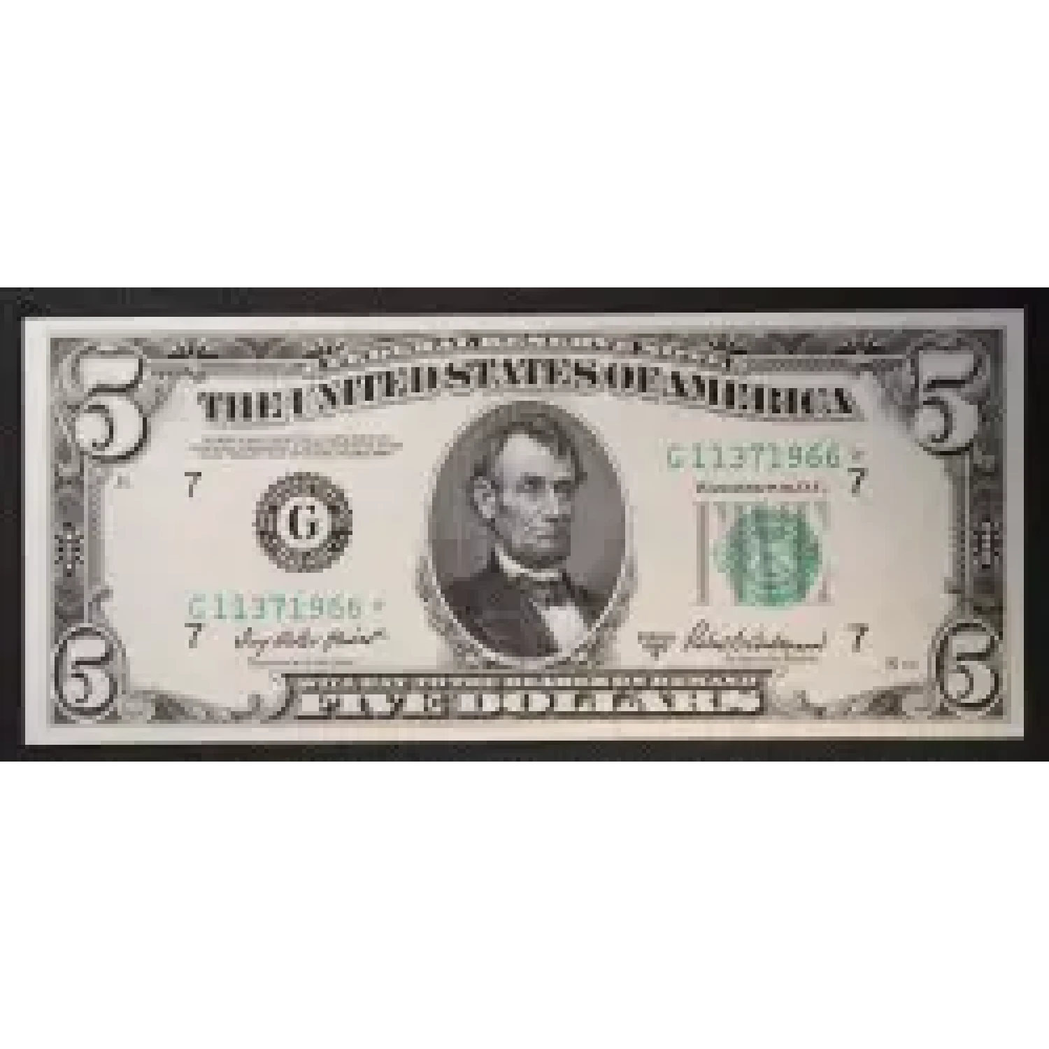 Choice UNC Series 1950B $5 Chicago STAR Note Federal Reserve Note ...