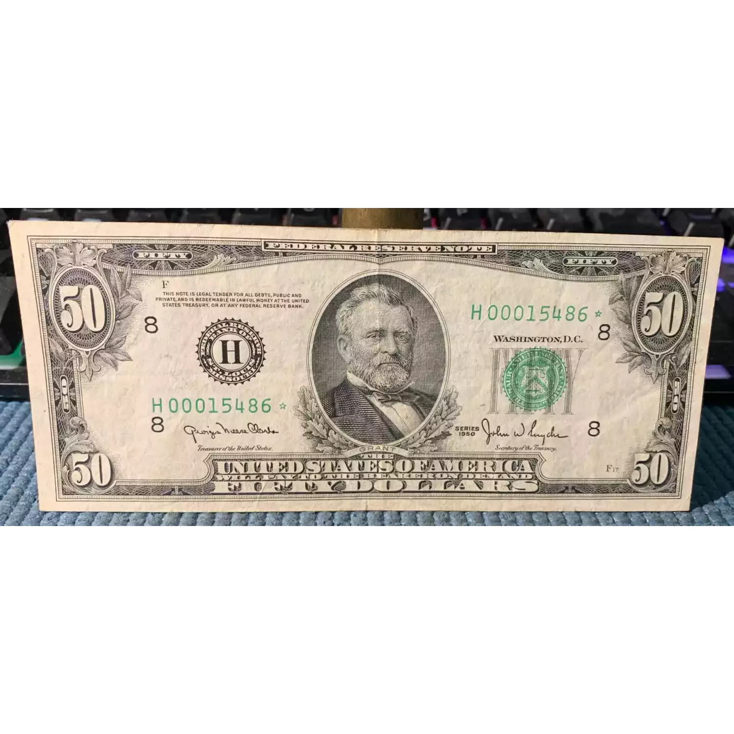 Choice VF Series 1950 $50 St. Louis district Star Note Federal Reserve ...