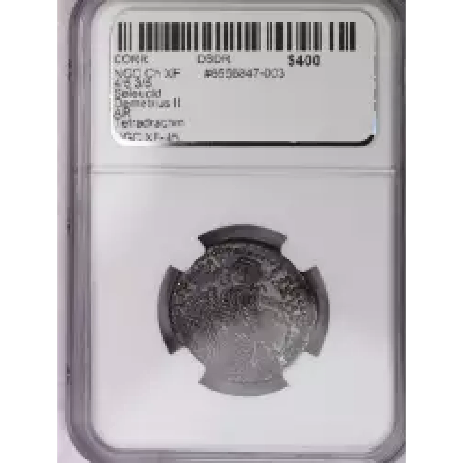 NGC Ch XF 4/5 3/5 Seleucid Demetrius II AR Tetradrachm Ancient Greek ...