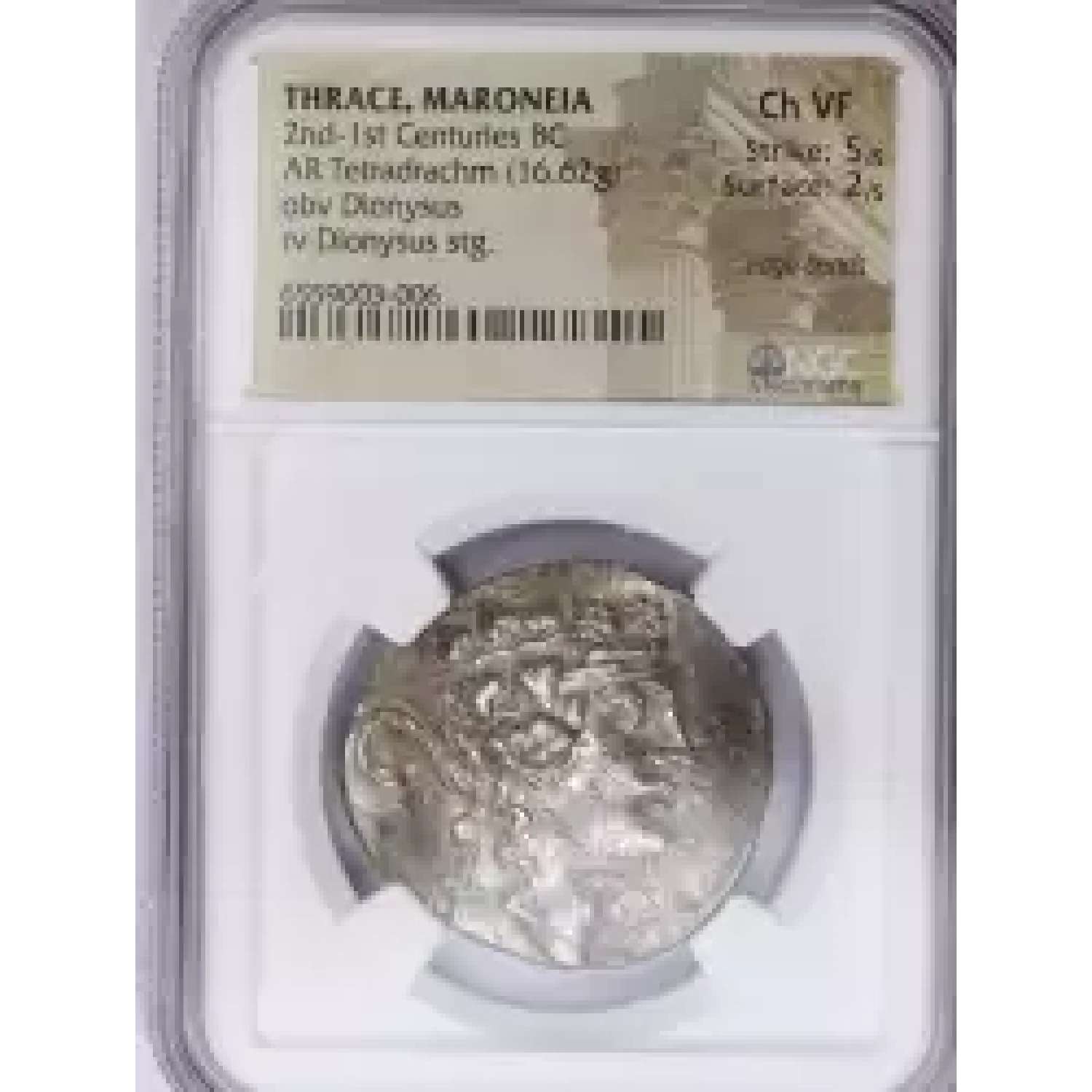 NGC Ch VF Thrace, Maroneia AR Tetradrachm Ancient Greek Coin NGC VF-30 ...