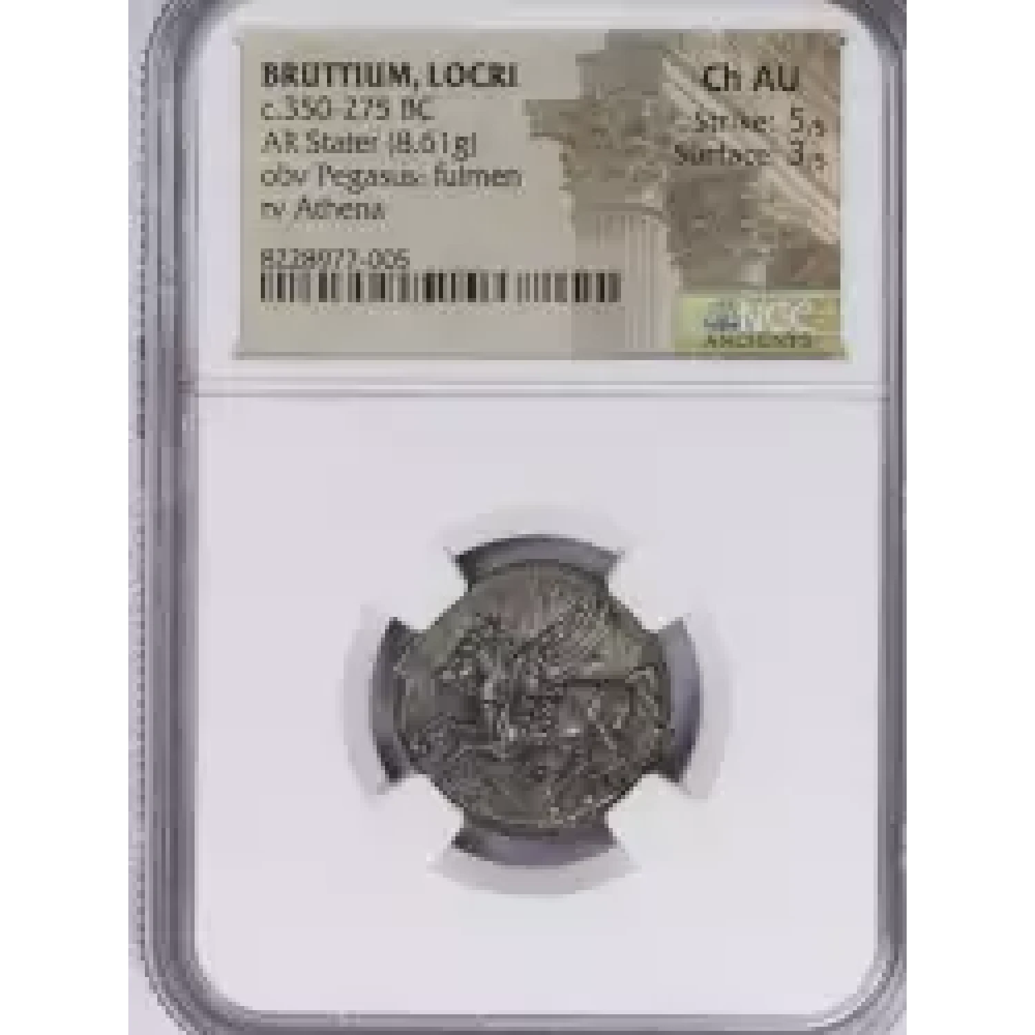 NGC Ch AU Bruttium, Locri AR Stater 350-275 BC Ancient Greek Coin NGC ...