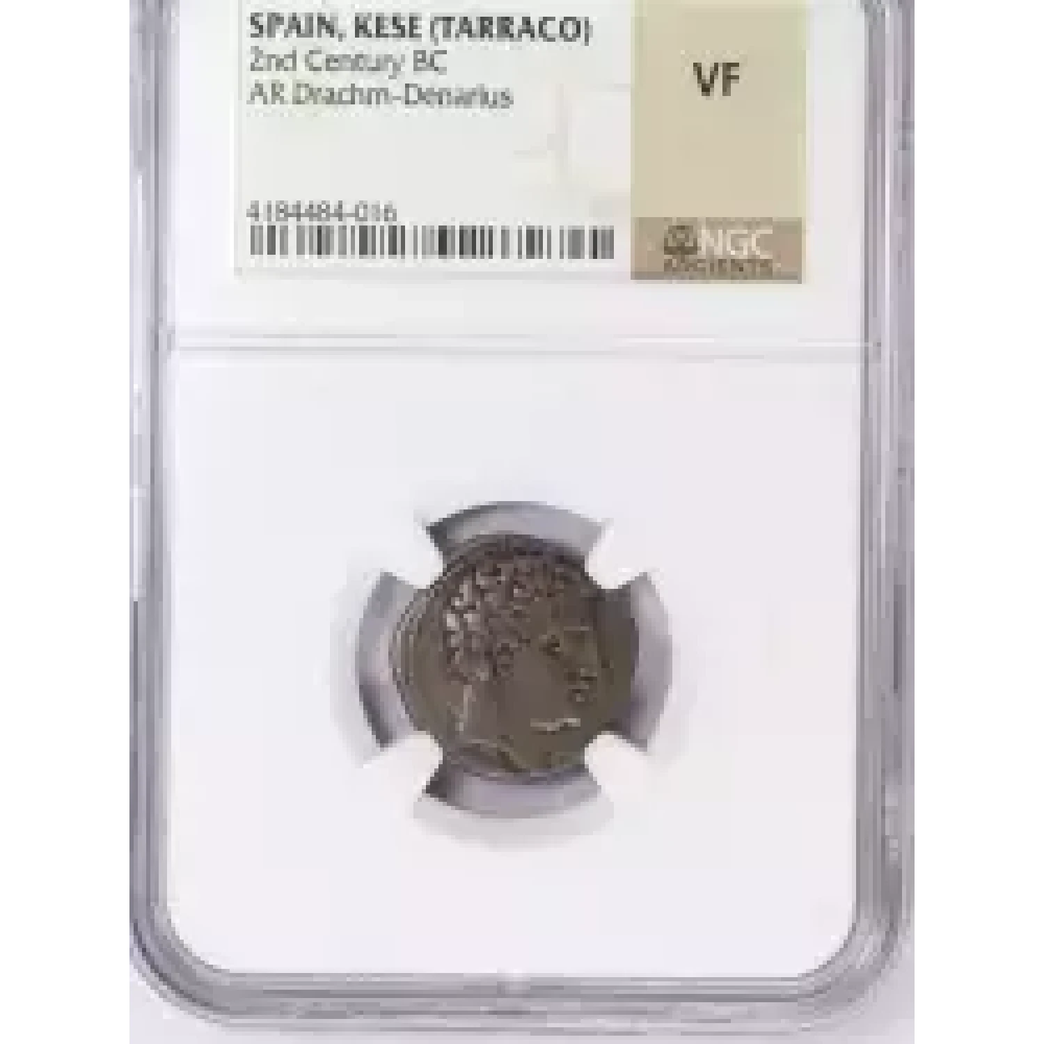 NGC VF Spain, Kese (Tarraco) AR Drachm/Denarius Ancient Greek Coin NGC ...
