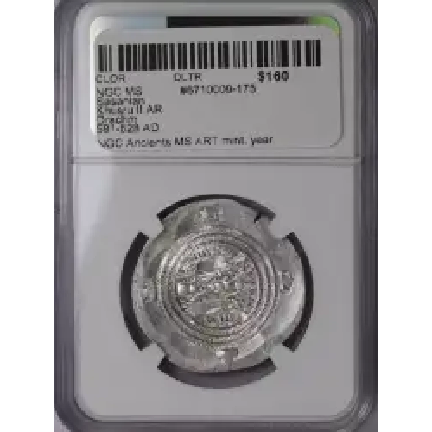 NGC MS Sasanian Khusru II AR Drachm 591-628 AD Ancient Greek Coin NGC ...