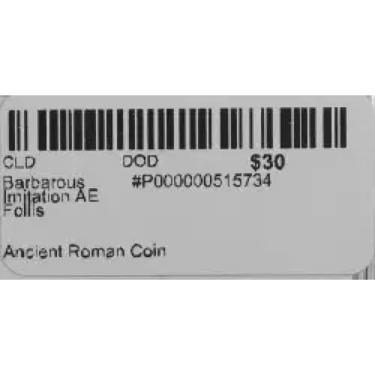 Barbarous Imitation AE Follis Ancient Roman Coin AE Follis ca. 4th ...