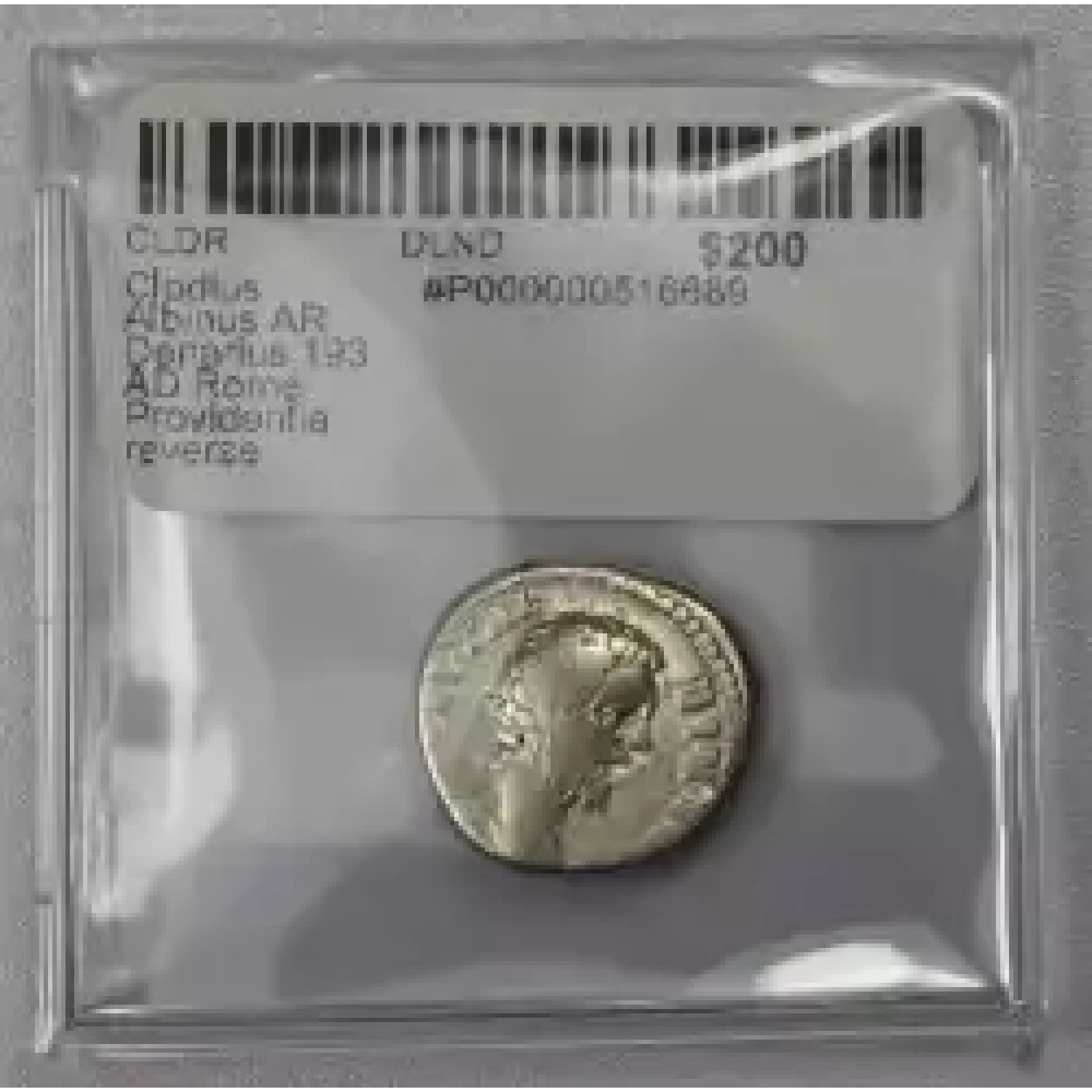 Clodius Albinus AR Denarius 193 AD Rome Providentia reverse Ancient ...