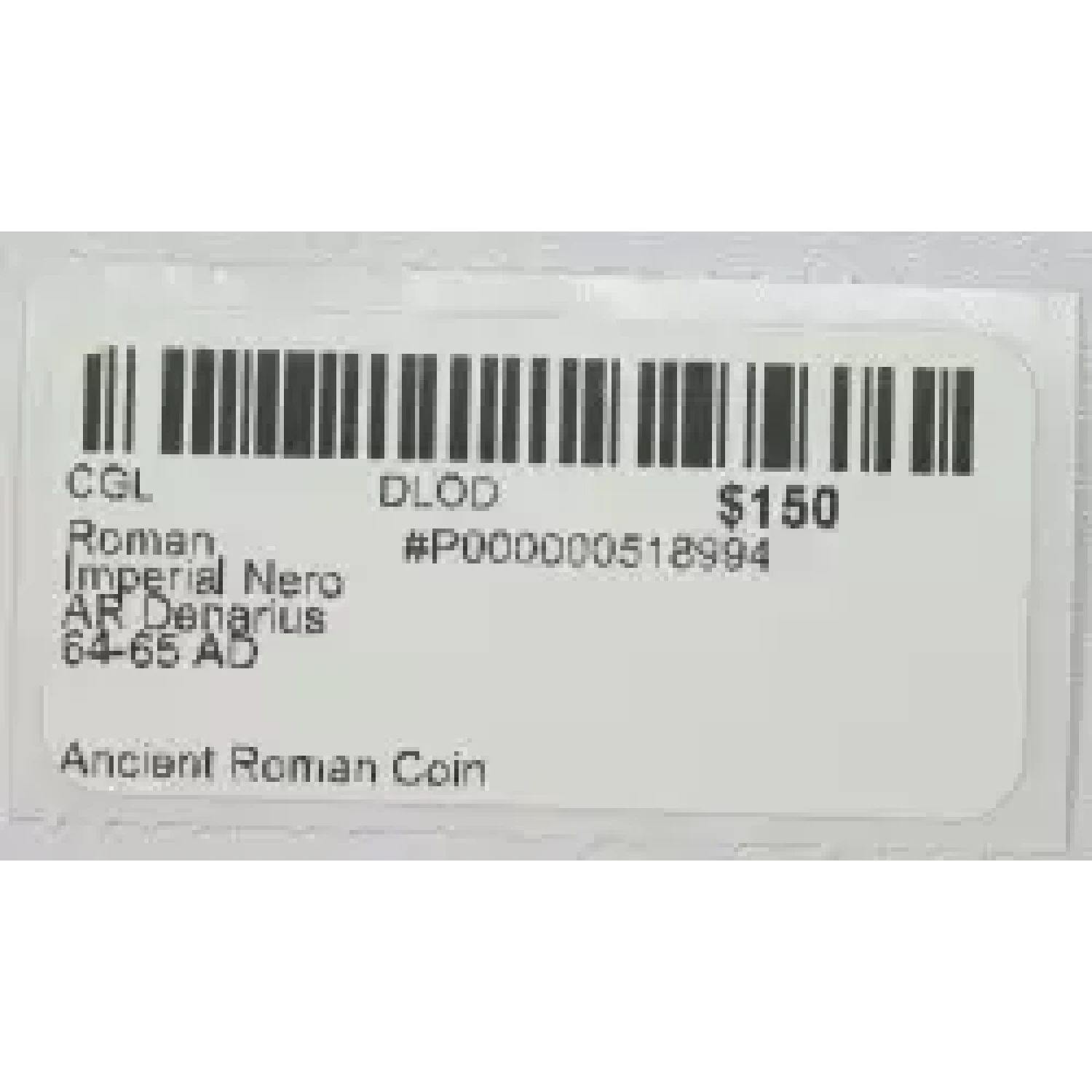 Roman Imperial Nero AR Denarius 64-65 AD Ancient Roman Coin Jupiter ...