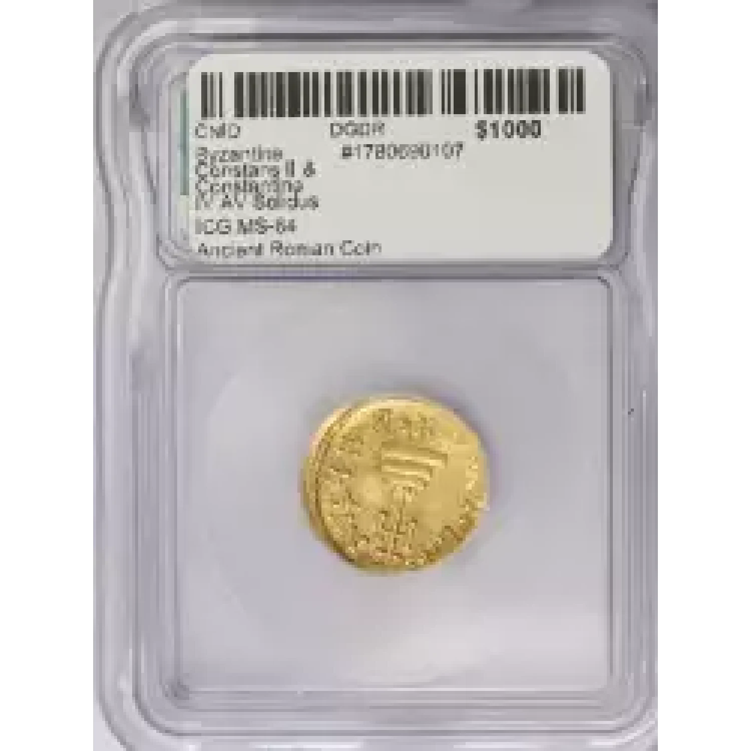 Byzantine Constans II & Constantine IV AV Solidus Ancient Roman Coin ...