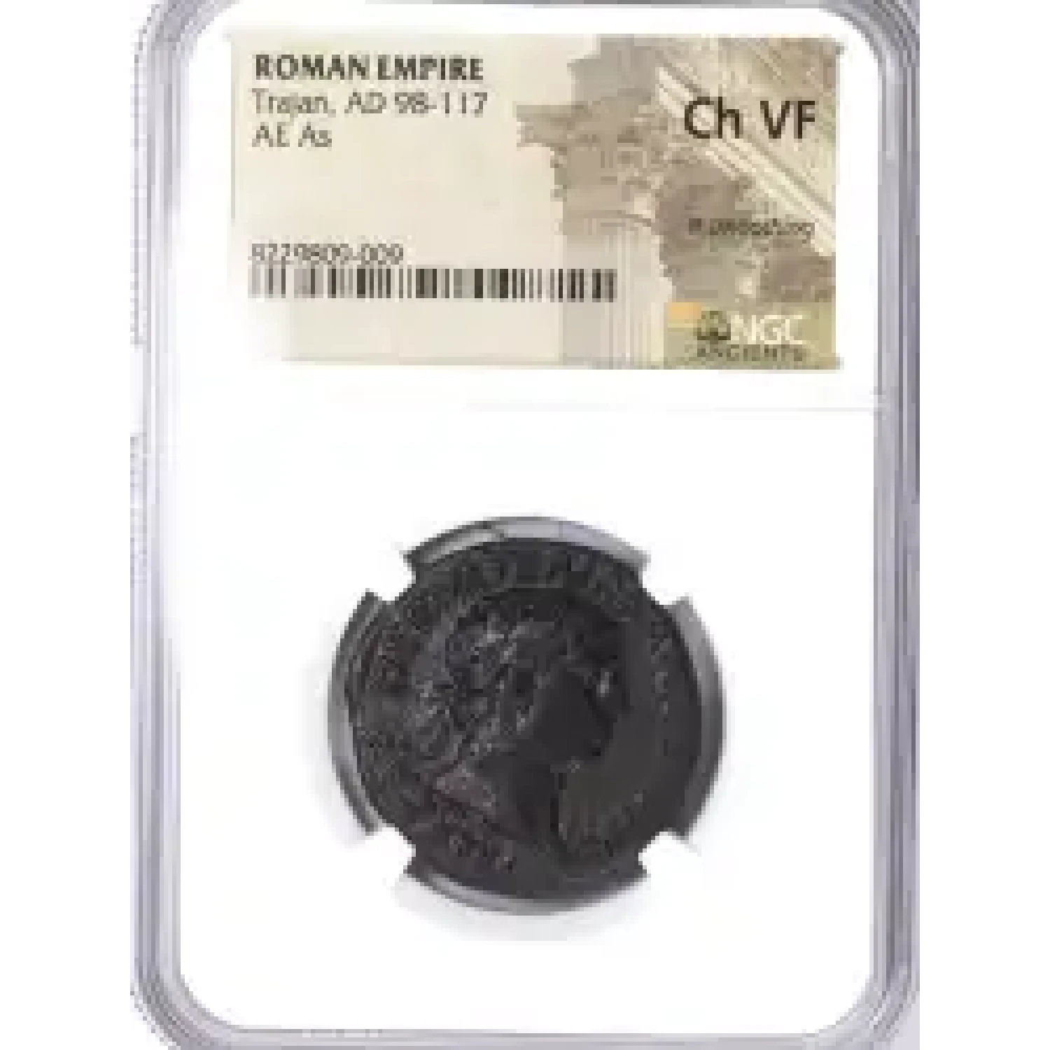 NGC Ch VF Trajan AE As Rome mint 98-117 AD Victory rev. Ancient Roman ...