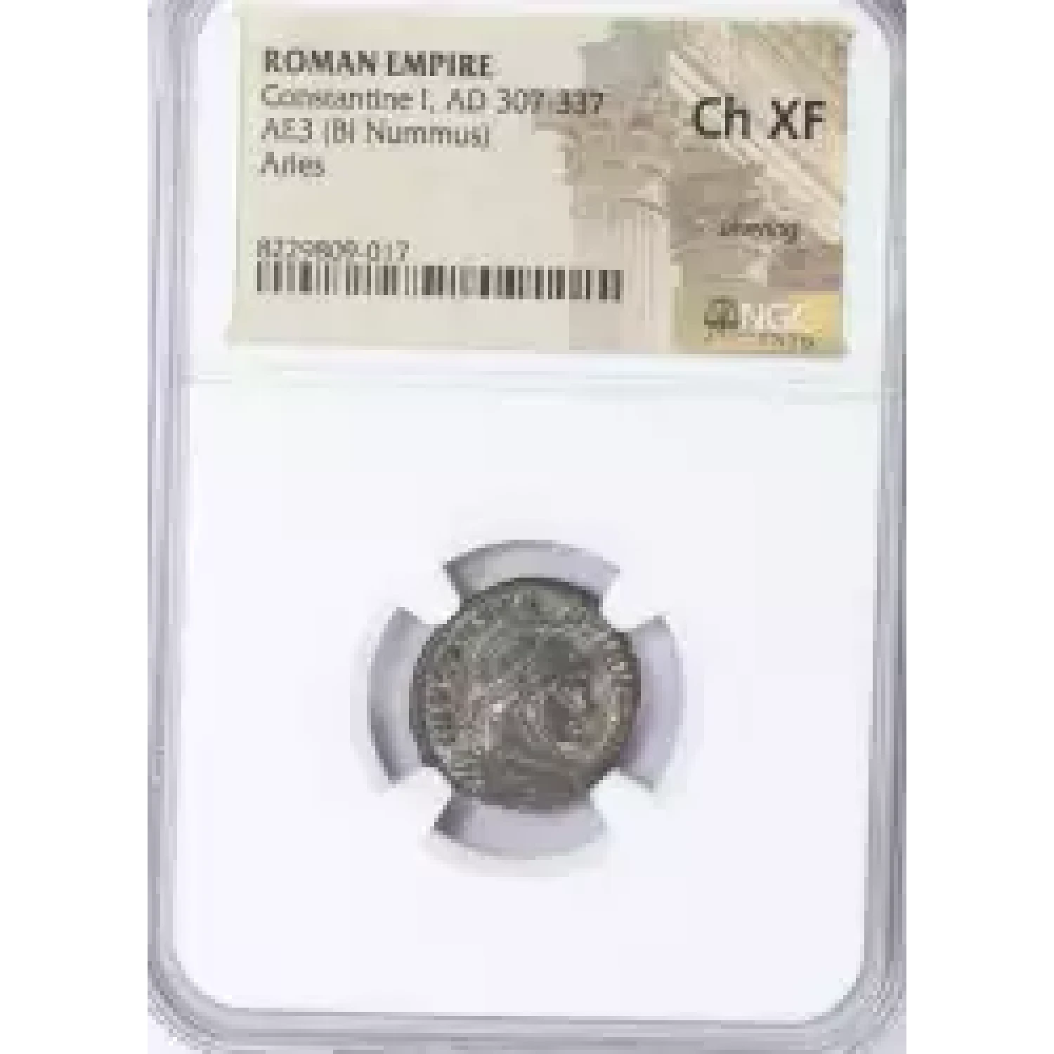 NGC Ch XF Silvering Constantine I AE Follis Arles mint Ancient Roman ...