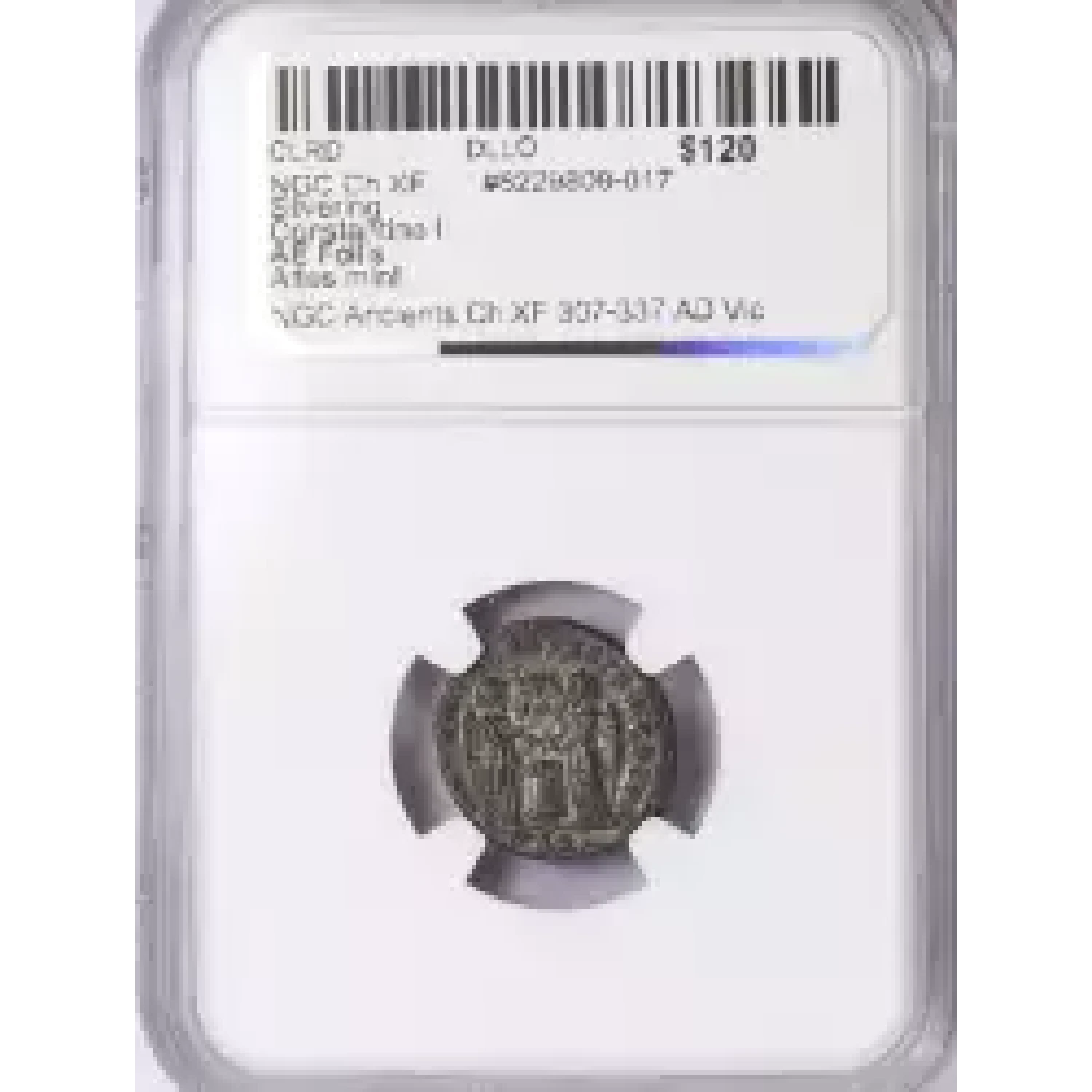 NGC Ch XF Silvering Constantine I AE Follis Arles mint Ancient Roman ...