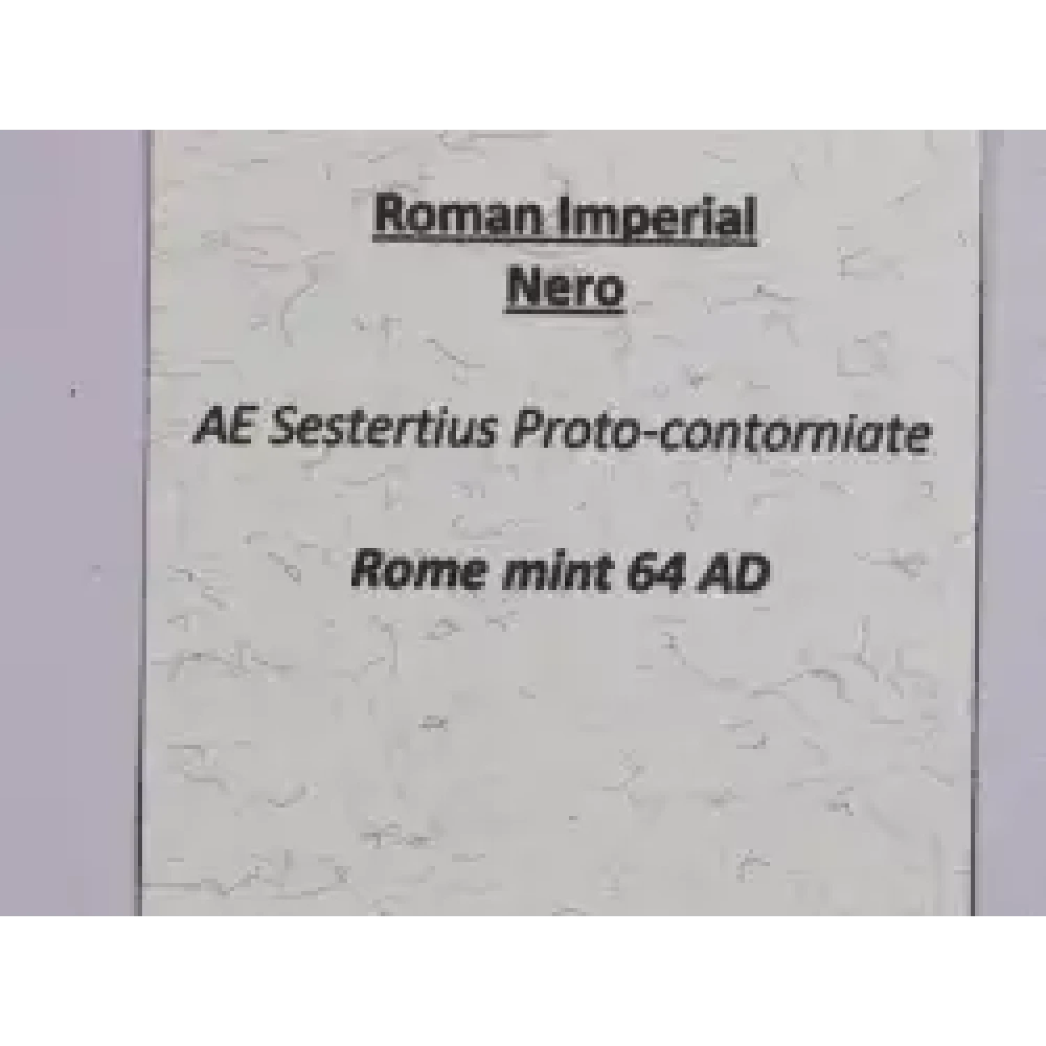 Nero AE Sestertius "protocontorniate" Rome 64 AD Ancient Roman Coin ...