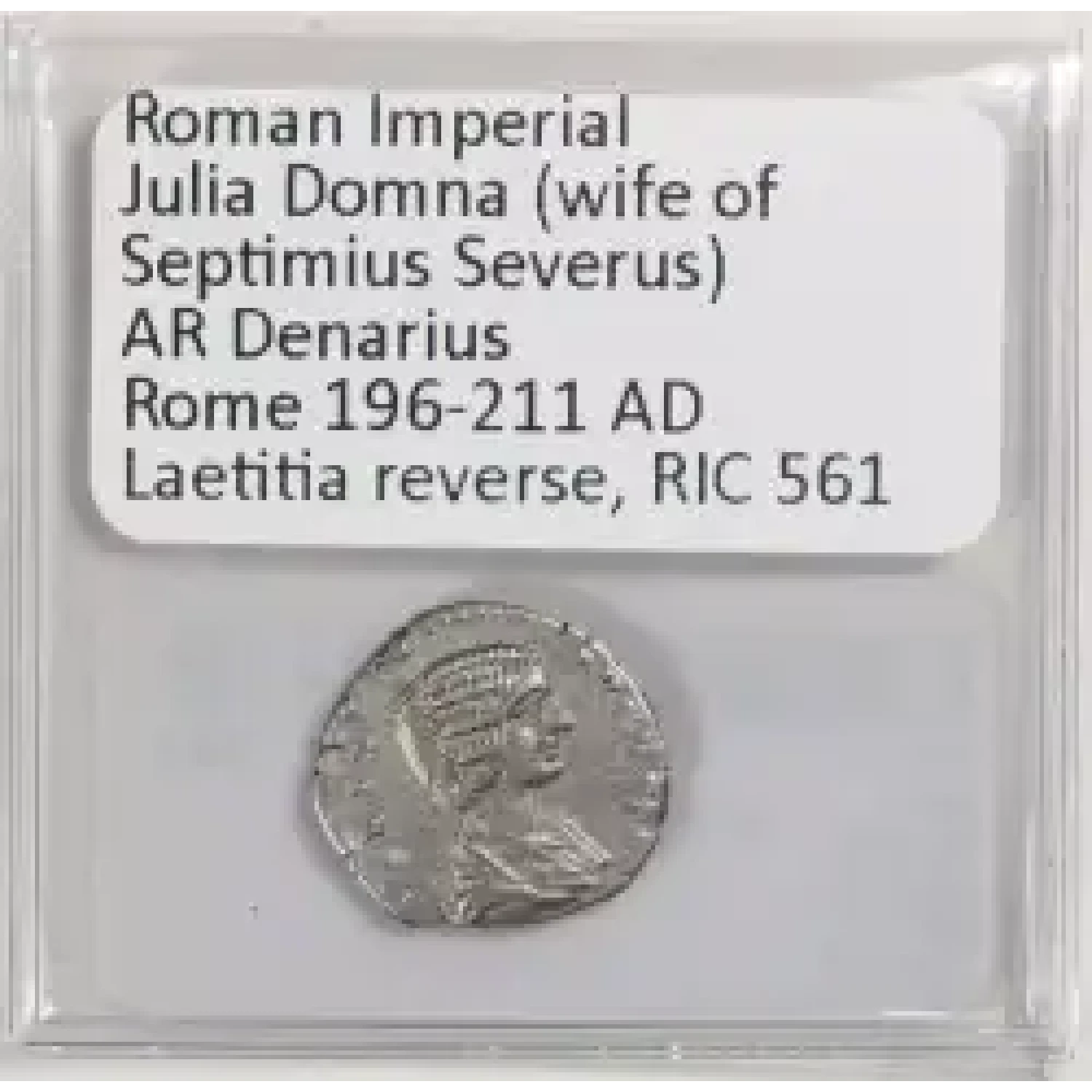 Julia Domna (w. of S. Severus) AR Denarius 196-211 AD Ancient Roman ...