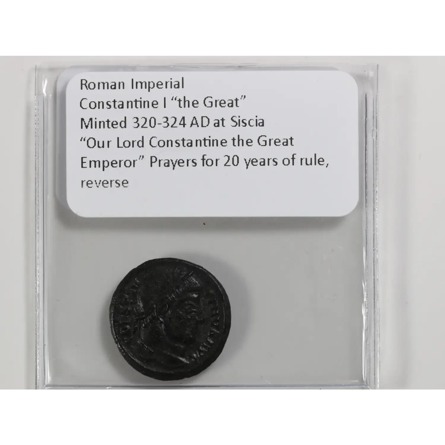 Constantine I AE Follis 320-4 AD Siscia mint Ancient Roman Coin Vows rx ...