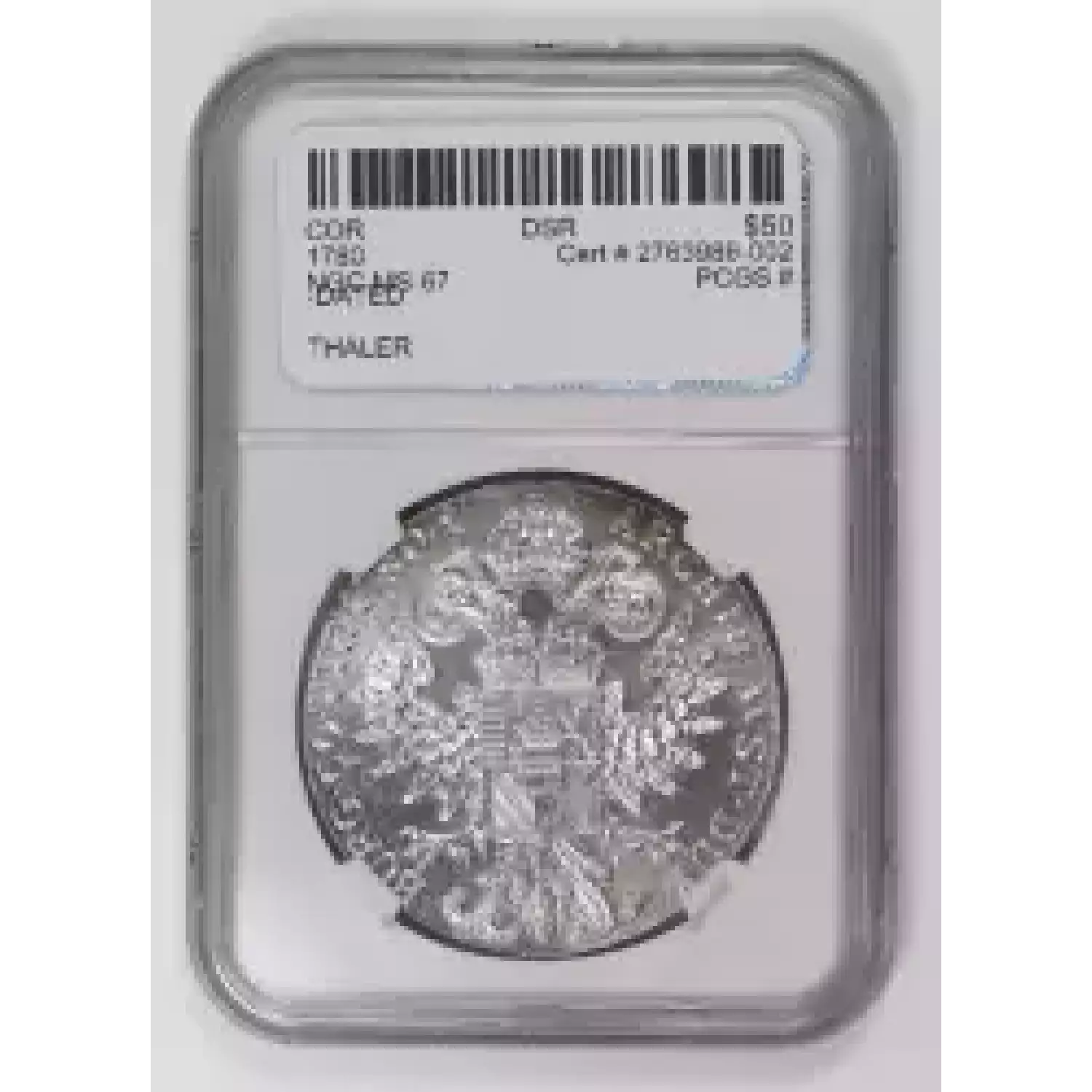 1780 Austria Silver THALER NGC MS-67 -DATED SILVER MODERN RESTRIKE - Lost Dutchman Rare Coins