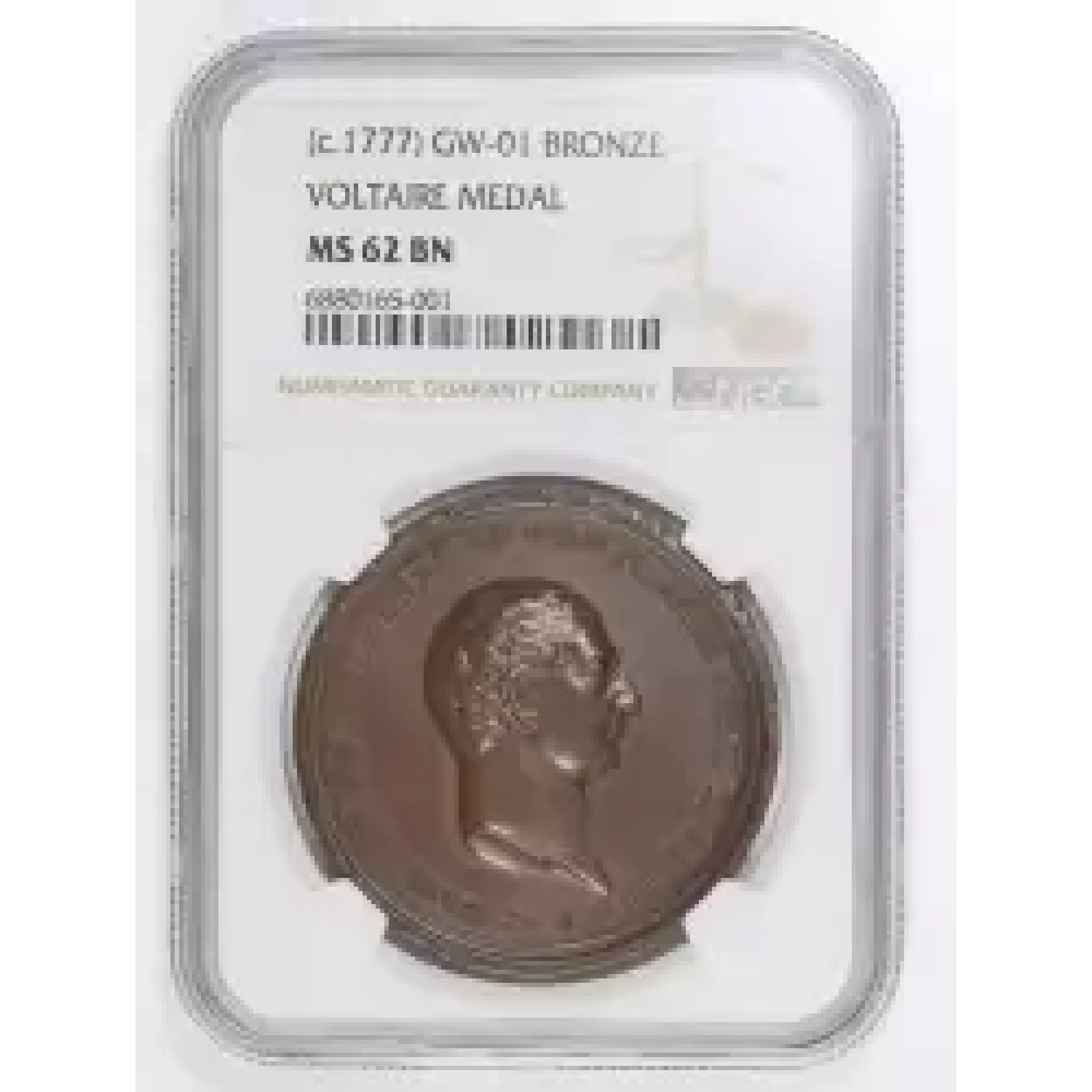1777 Misc. Tokens & Medals NGC MS-62 BN VOLTAIRE MEDAL GW-01 - Lost ...